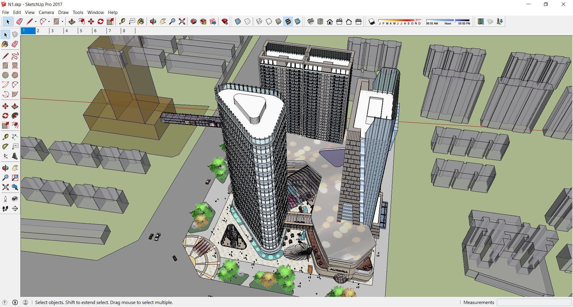 Sketchup Commercial Complex N1 3D model | CGTrader