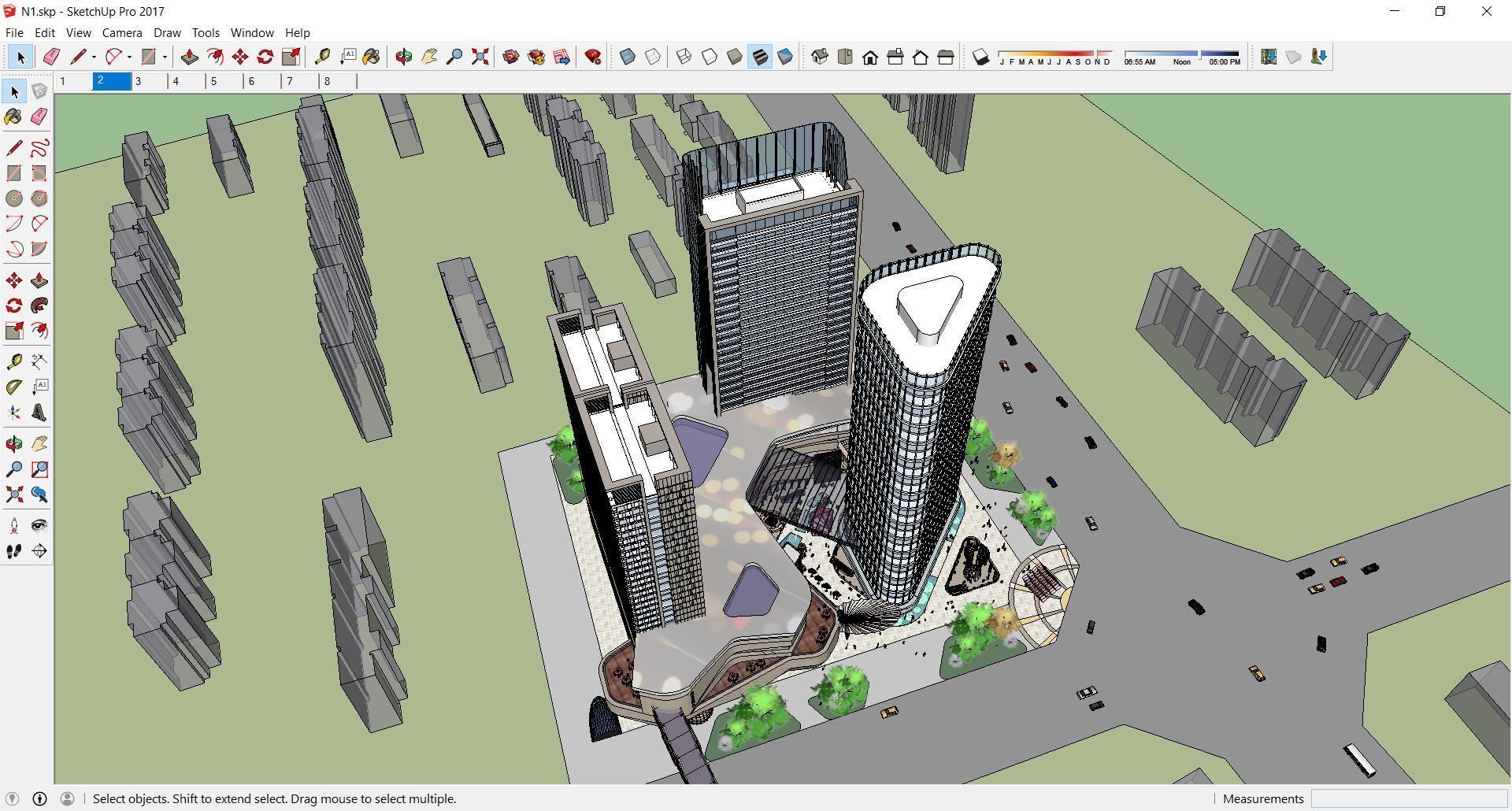 Sketchup Commercial Complex N1 3D model | CGTrader