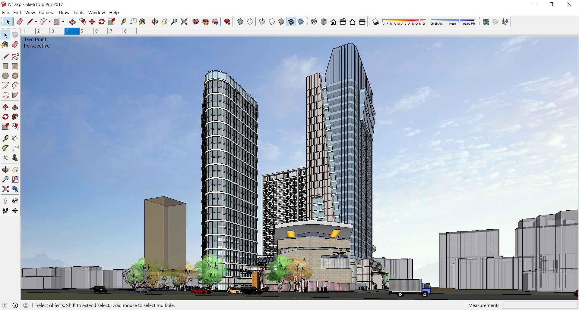 Sketchup Commercial Complex N1 3D model | CGTrader