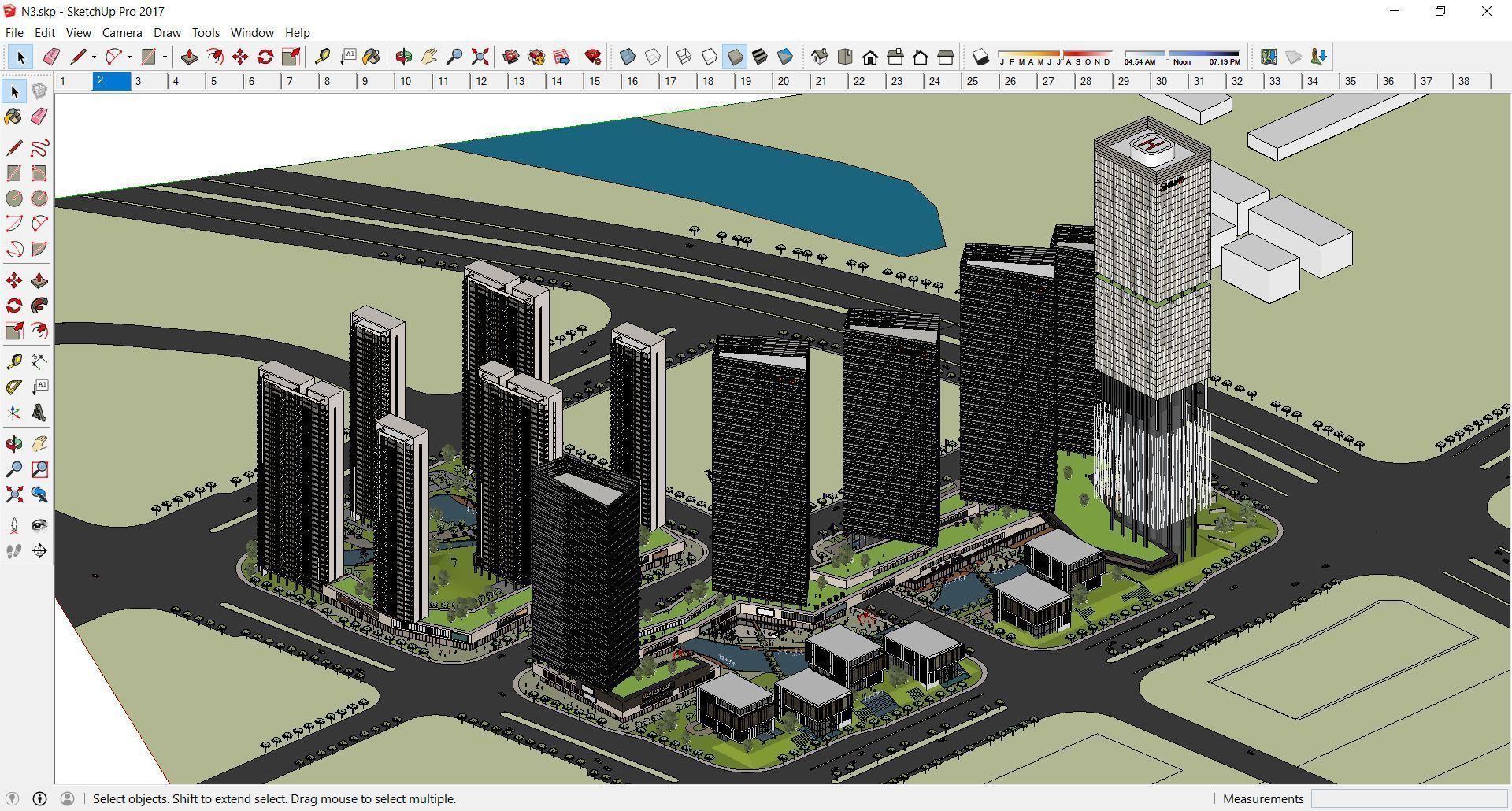 Sketchup Commercial Complex N3 3D model | CGTrader