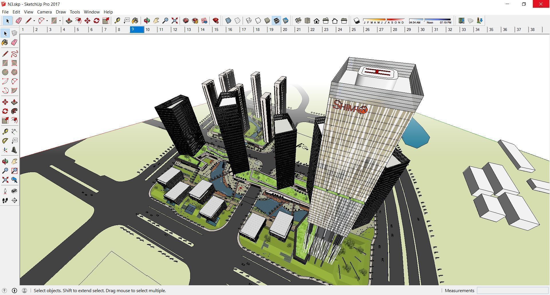 Sketchup Commercial Complex N3 3D model | CGTrader