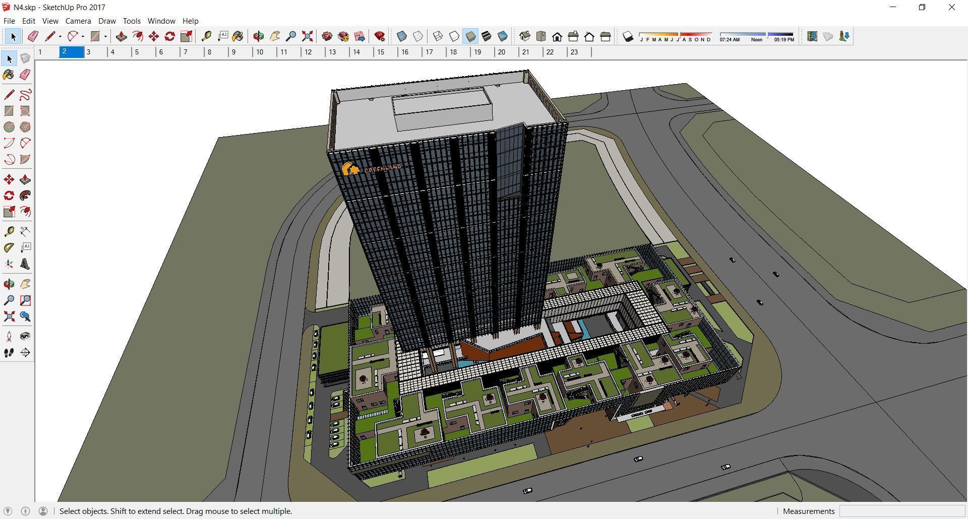 Sketchup Commercial Complex N4 3D model | CGTrader