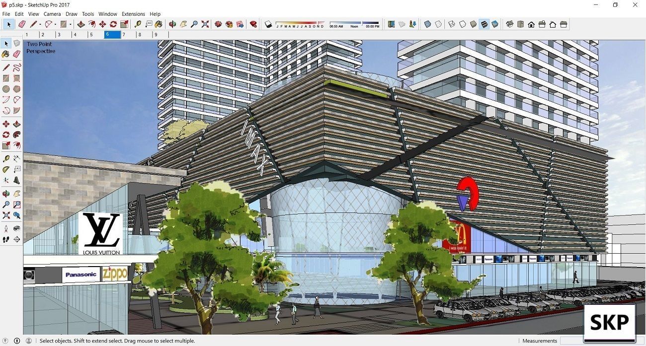 Sketchup Commercial Complex P5 3D model | CGTrader