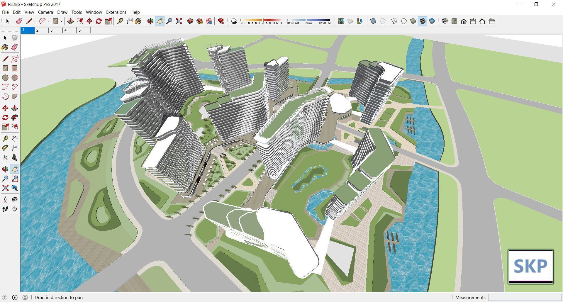 Sketchup Commercial Complex P8 3D model | CGTrader