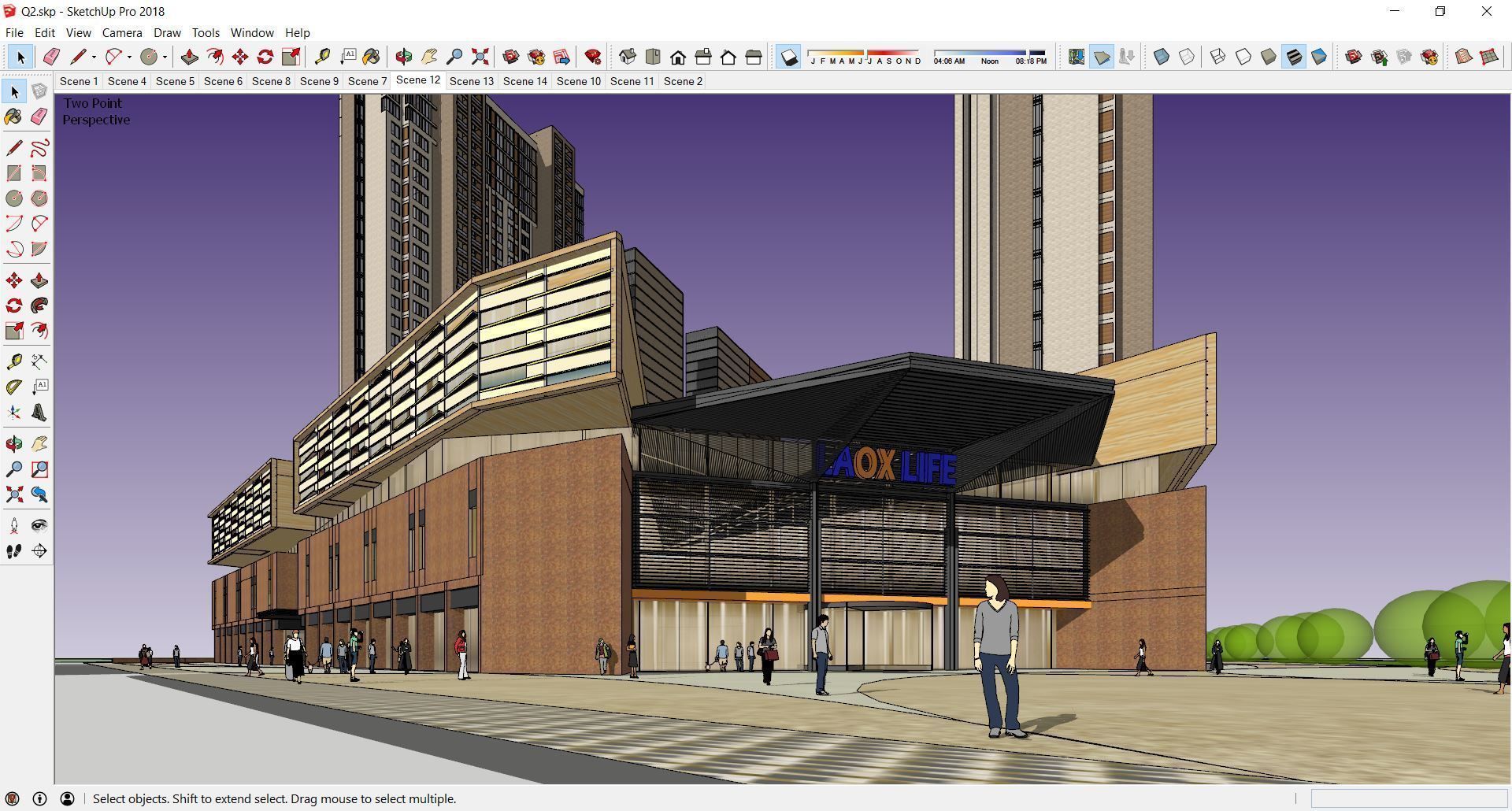 Sketchup Commercial Complex Q2 3D model | CGTrader