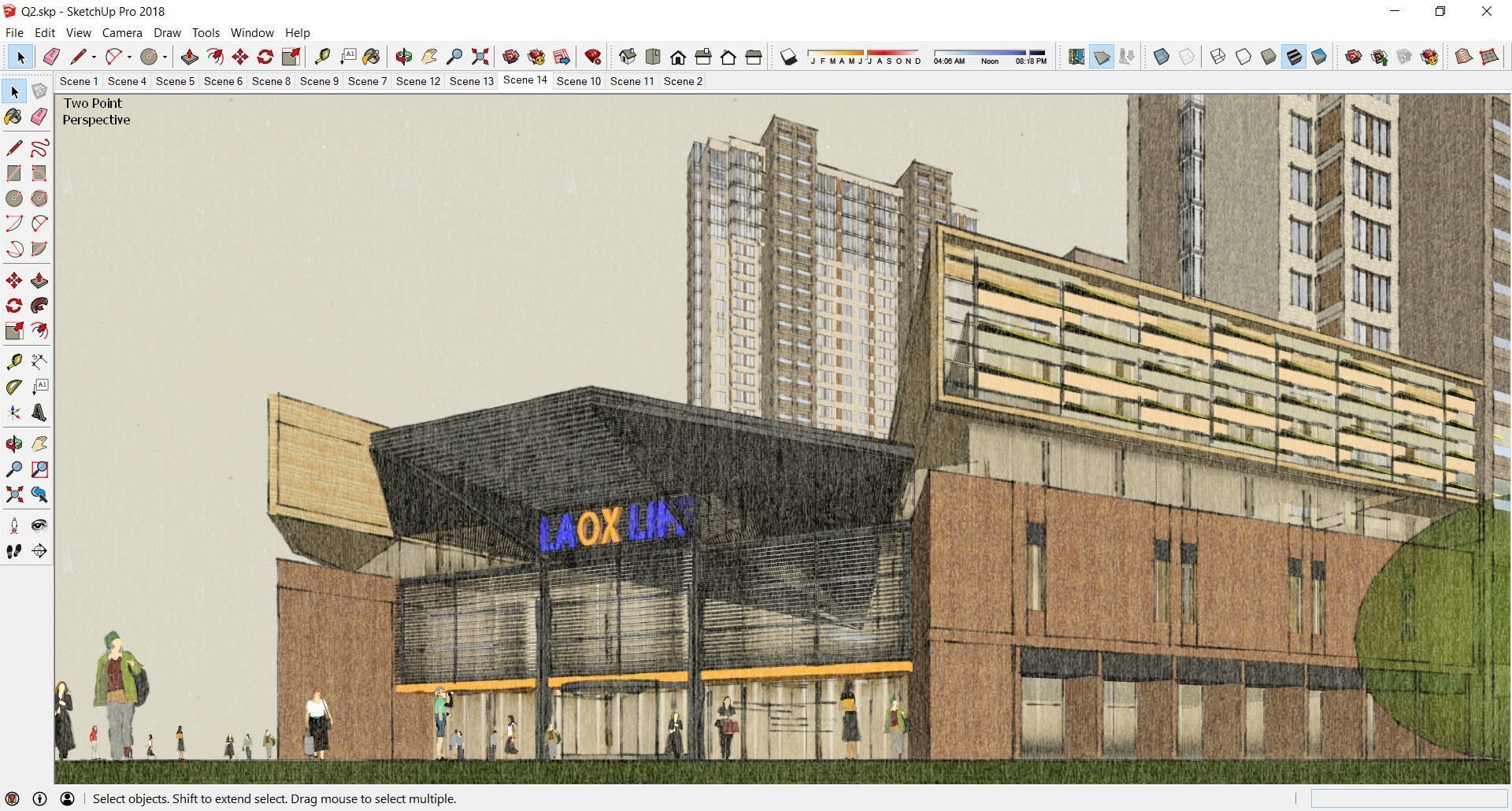 Sketchup Commercial Complex Q2 3D model | CGTrader
