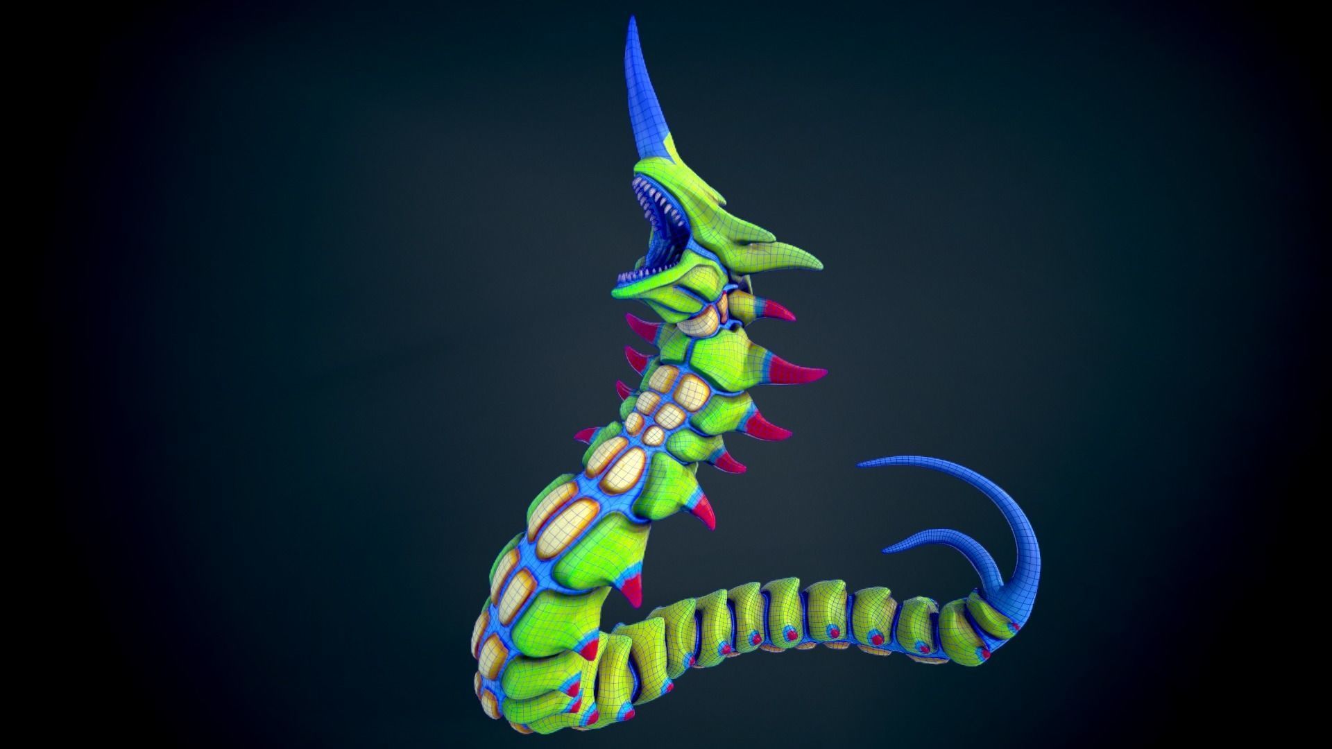 3D model Giant worm 2 VR / AR / low-poly | CGTrader