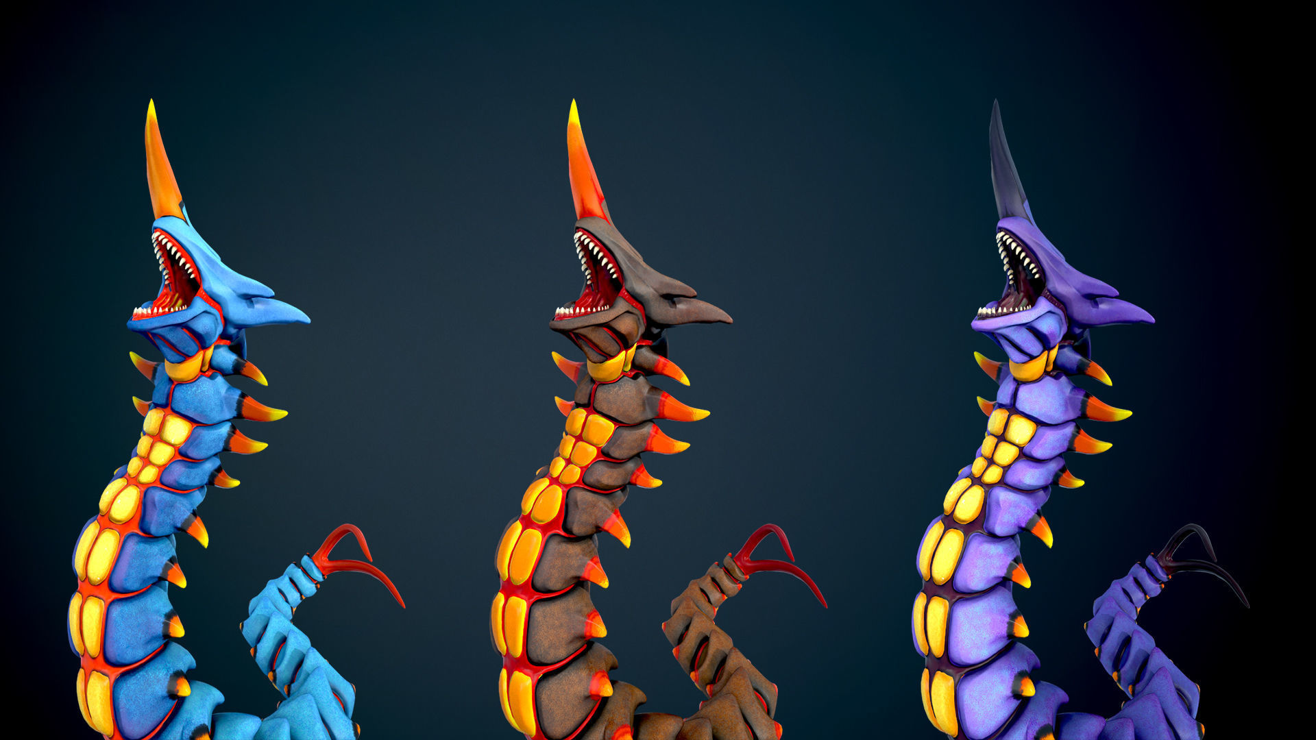 3D model Giant worm 2 VR / AR / low-poly | CGTrader