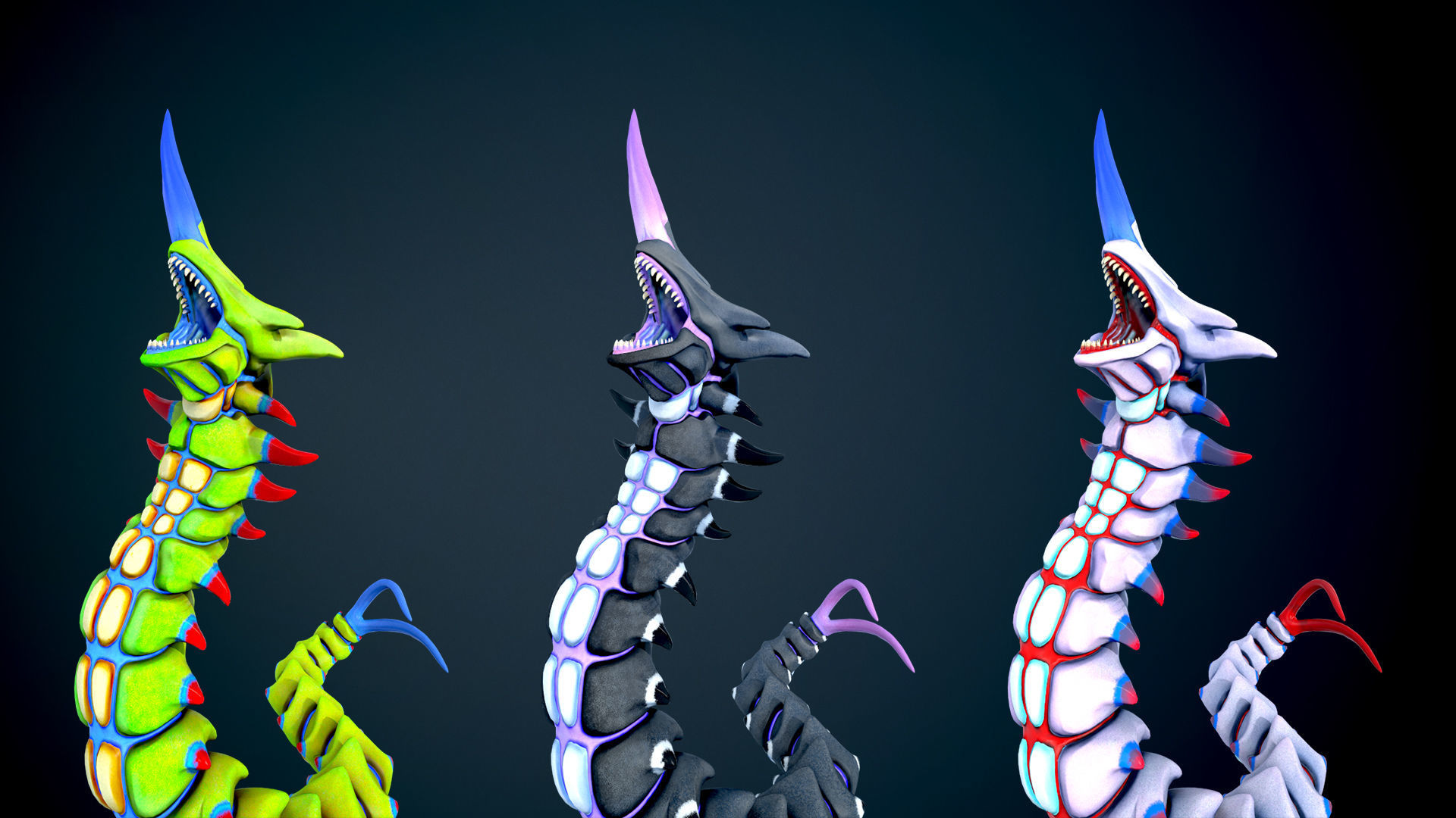 3D model Giant worm 2 VR / AR / low-poly | CGTrader