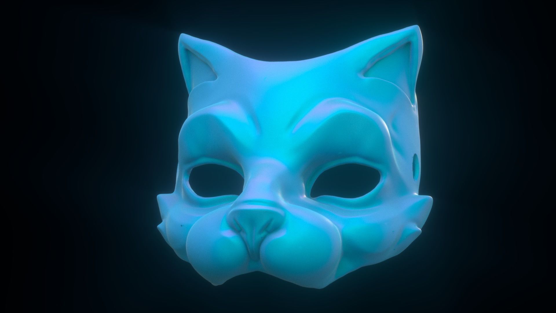 Cat Mask 3D model 3D printable | CGTrader