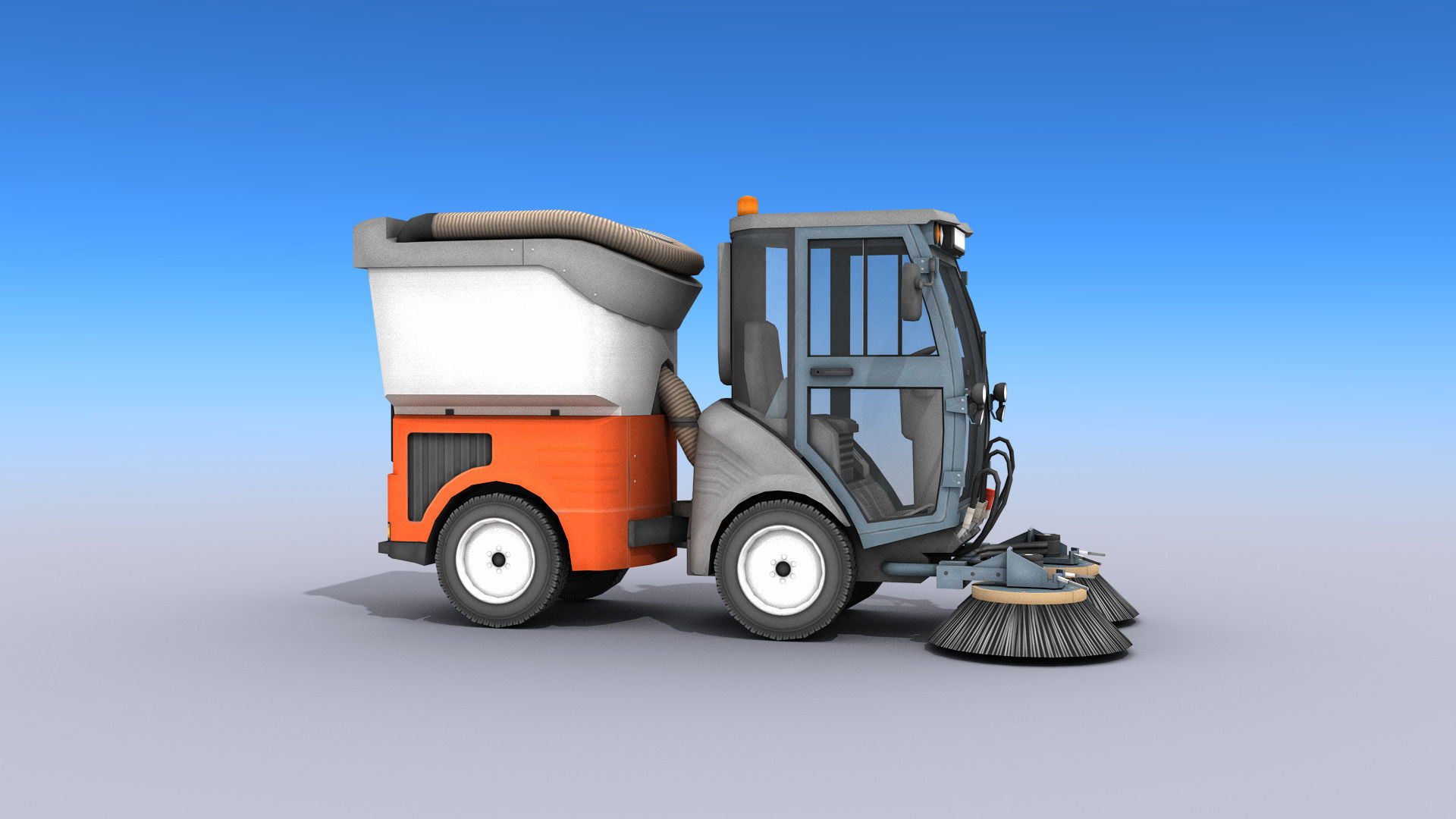 3D model Street Sweeper VR / AR / low-poly | CGTrader