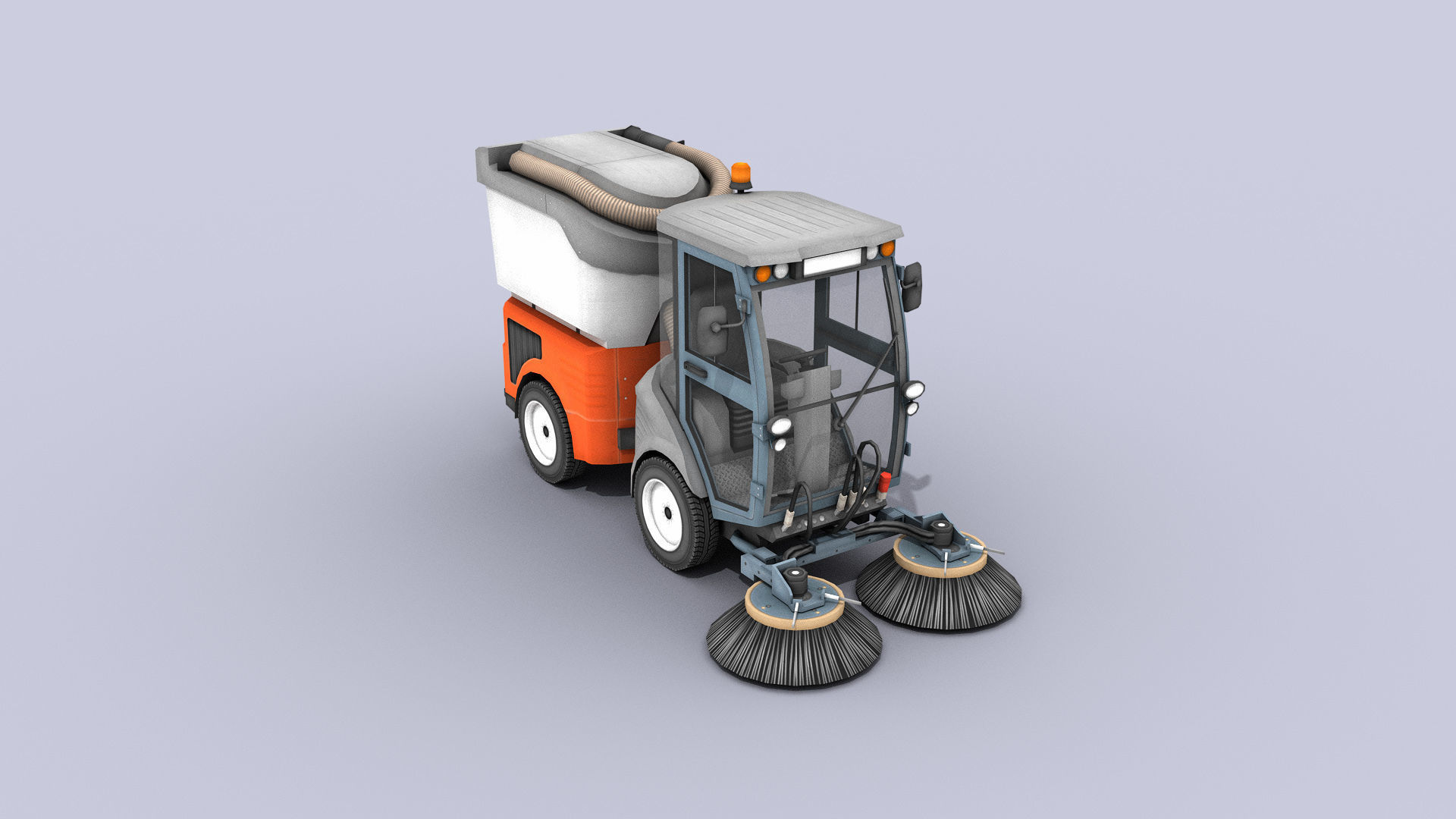 3D model Street Sweeper VR / AR / low-poly | CGTrader
