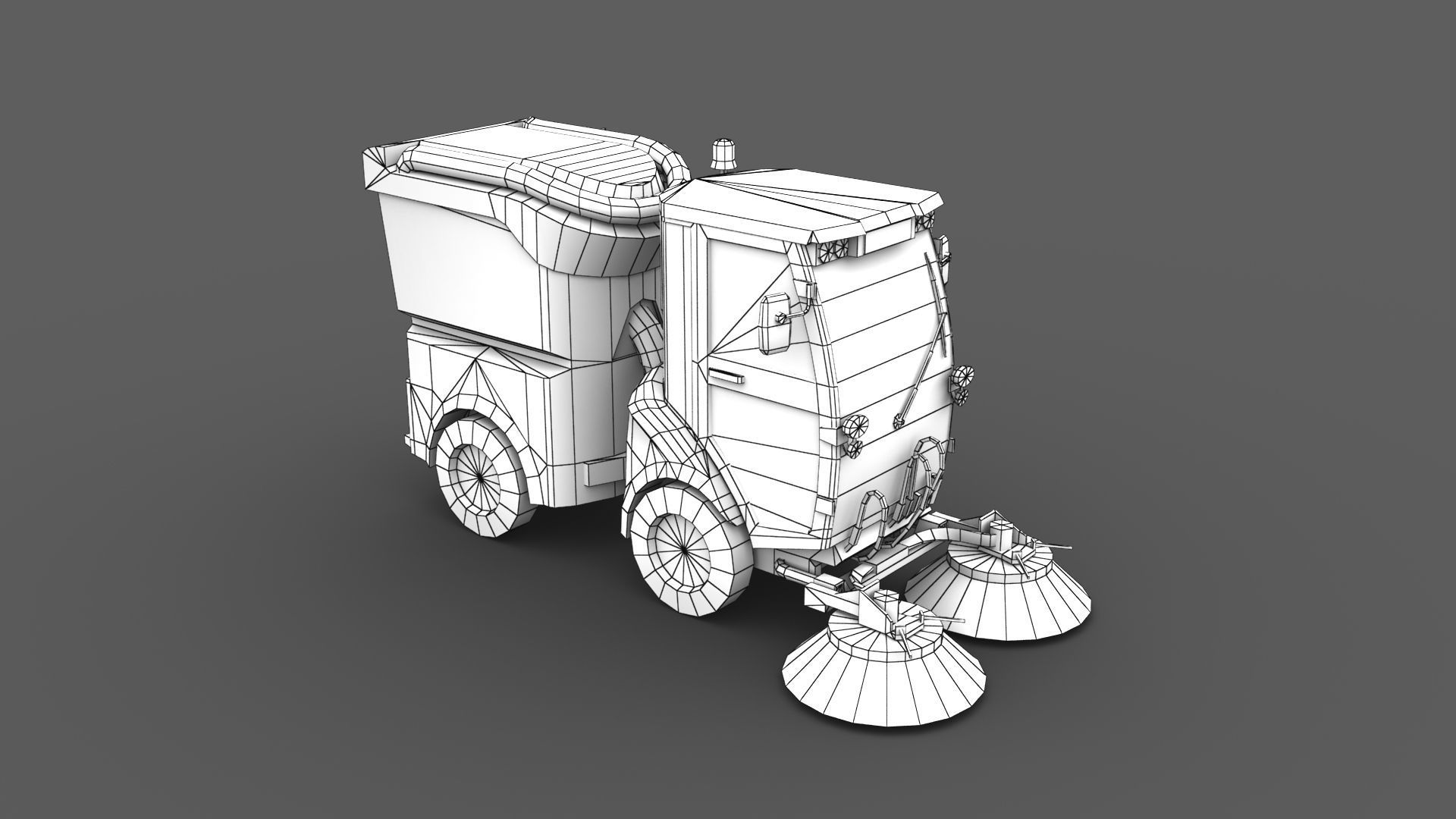 3D model Street Sweeper VR / AR / low-poly | CGTrader