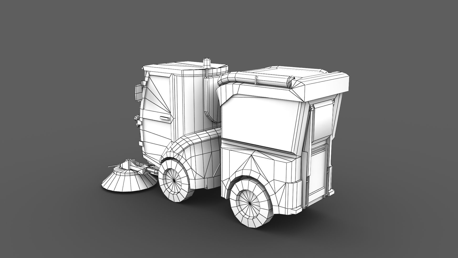 3D model Street Sweeper VR / AR / low-poly | CGTrader