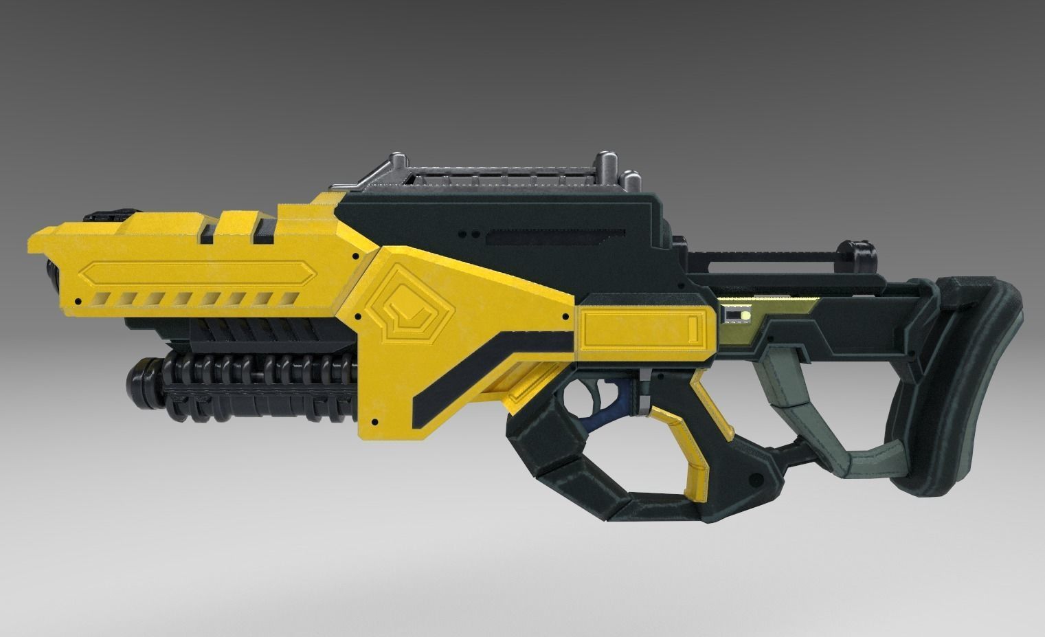 3D model Sci-Fi Rifle Gun - Low poly VR / AR / low-poly | CGTrader