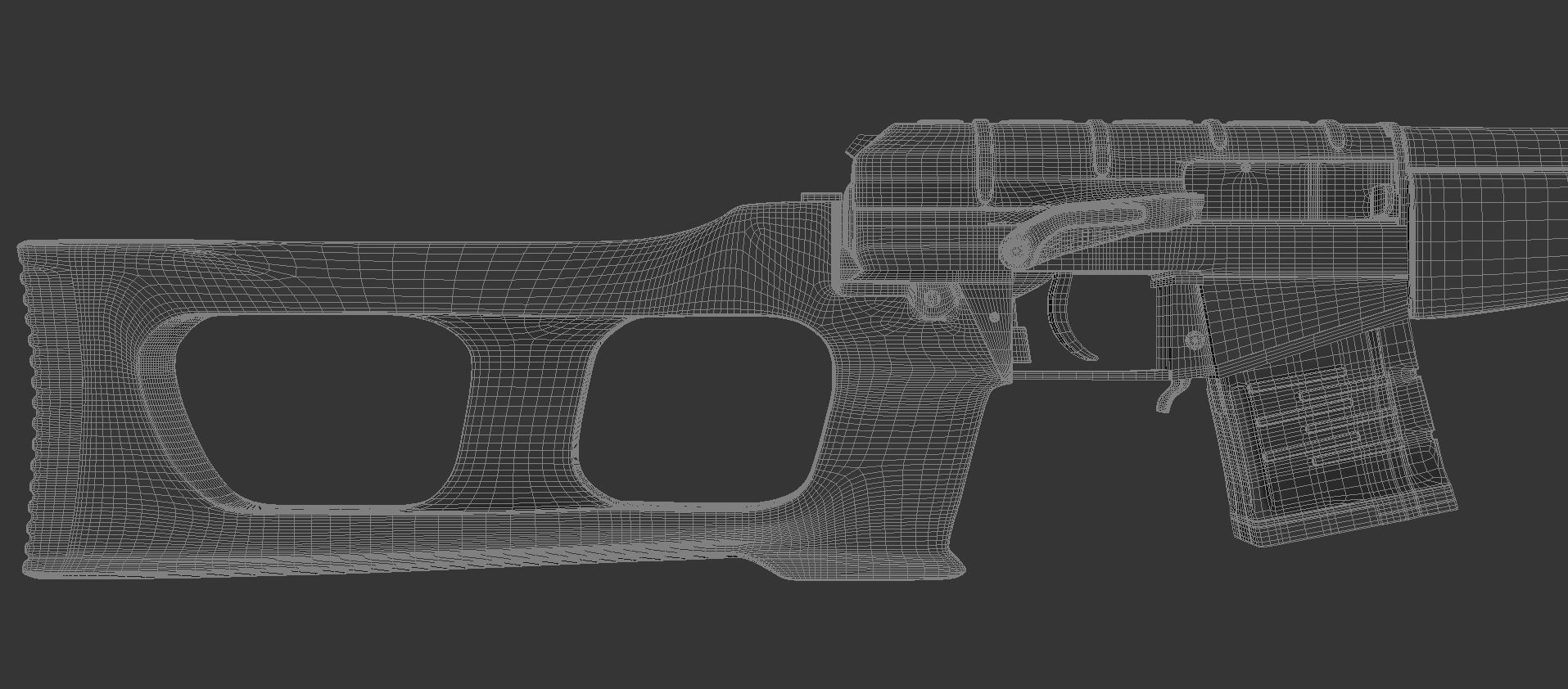 3D model Soviet Special Sniper Rifle VSS AKA Vintorez VR / AR / low ...