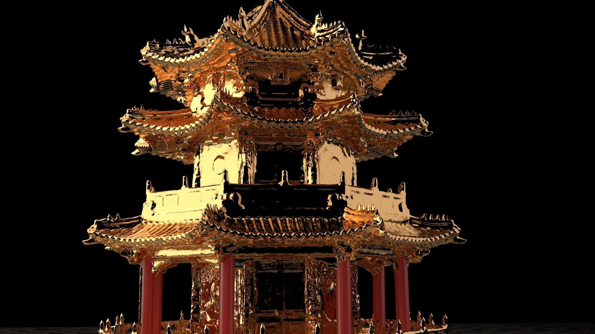 Chinese ancient tower 3D model | CGTrader