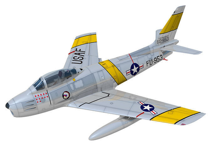 North American F-86 F Sabre 3D model | CGTrader