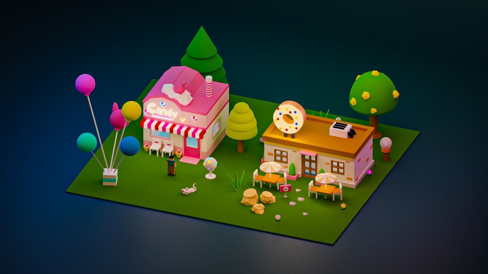 Cartoon Magic House3 free 3D model | CGTrader