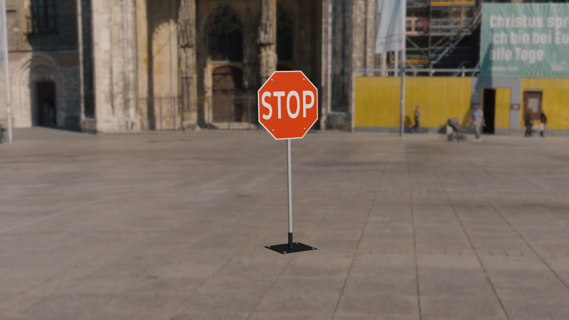 Stop sign model 3D model | CGTrader