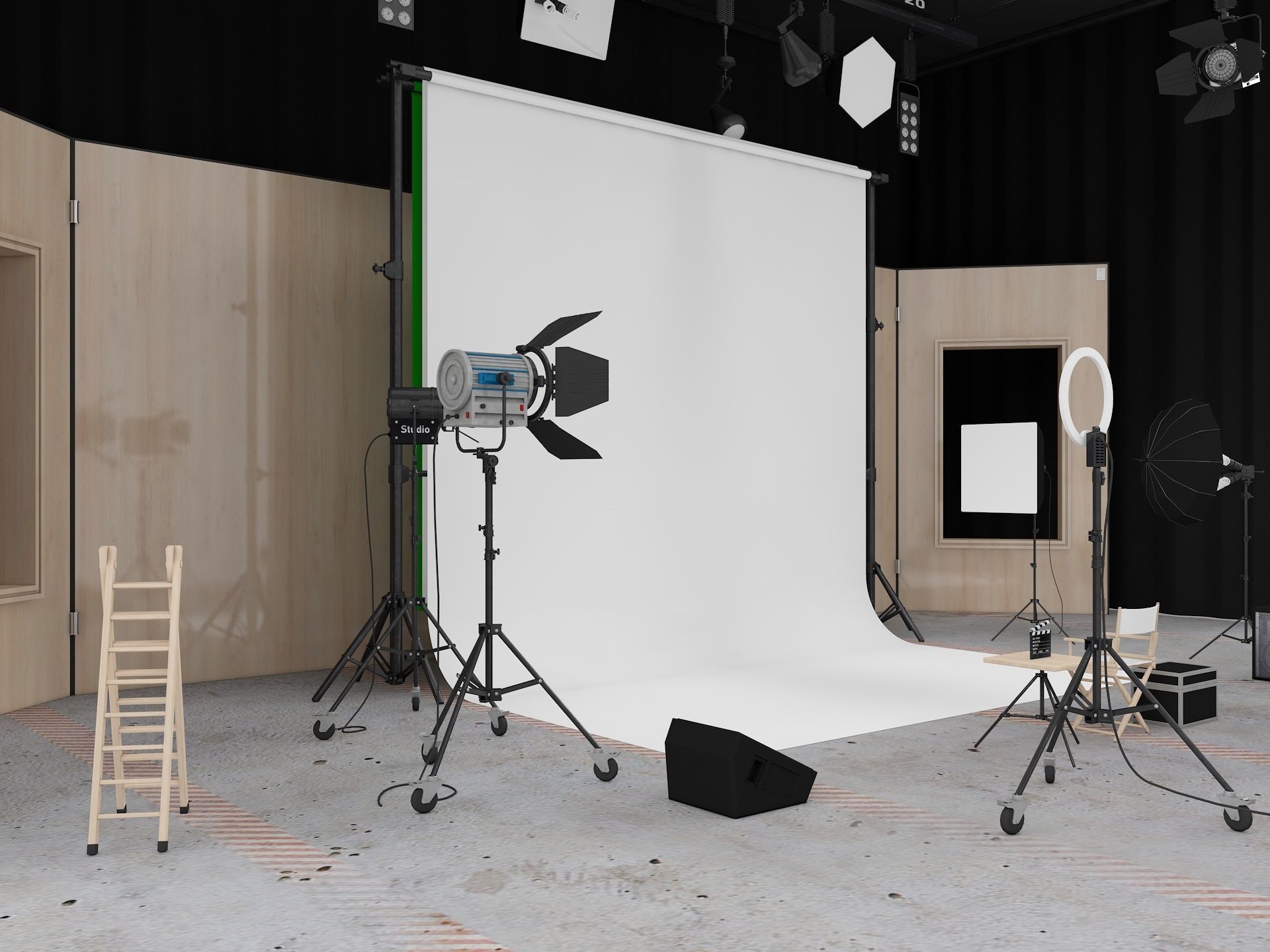 Photography Studio Scene 3D model | CGTrader