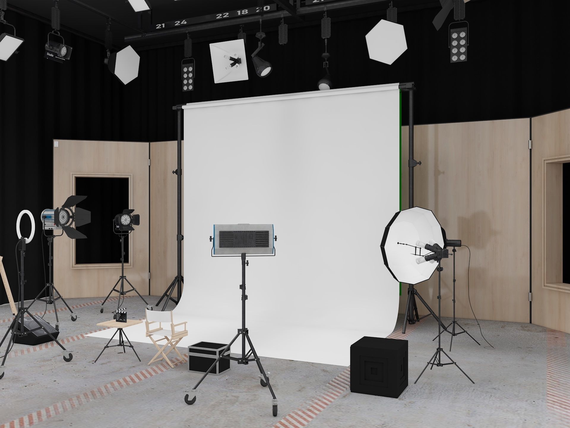 Photography Studio Scene 3D model | CGTrader