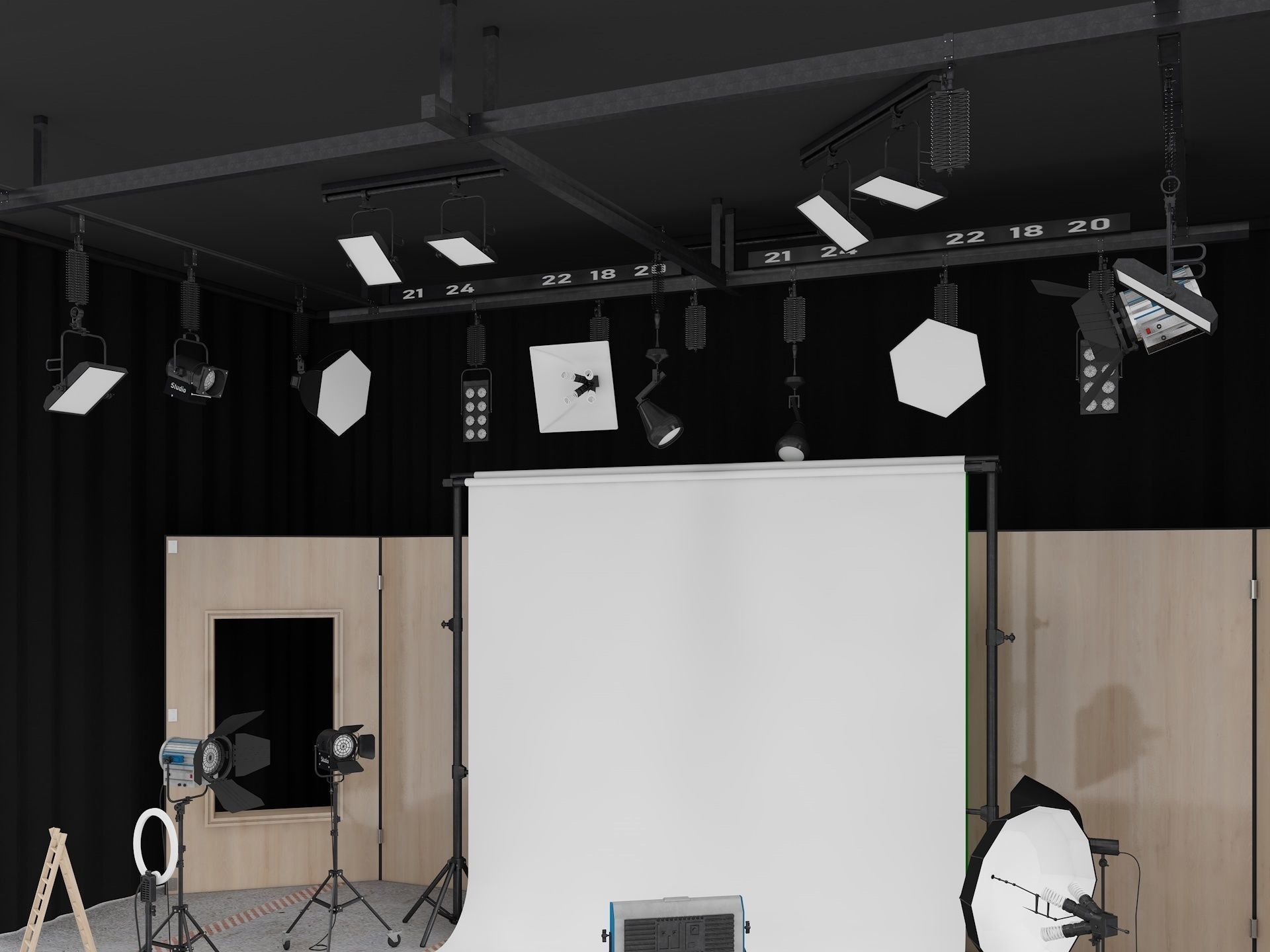 Photography Studio Scene 3D model | CGTrader