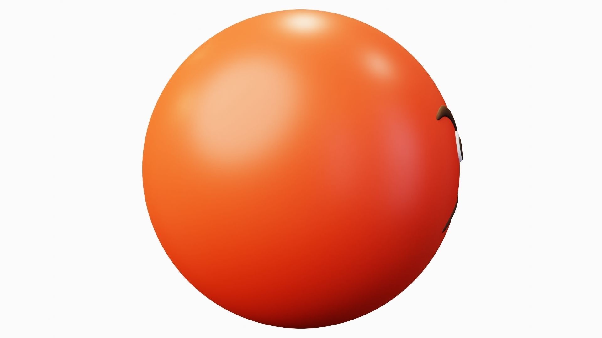 Angry red ball Emoticon Emoji or Smiley 3D model animated rigged | CGTrader