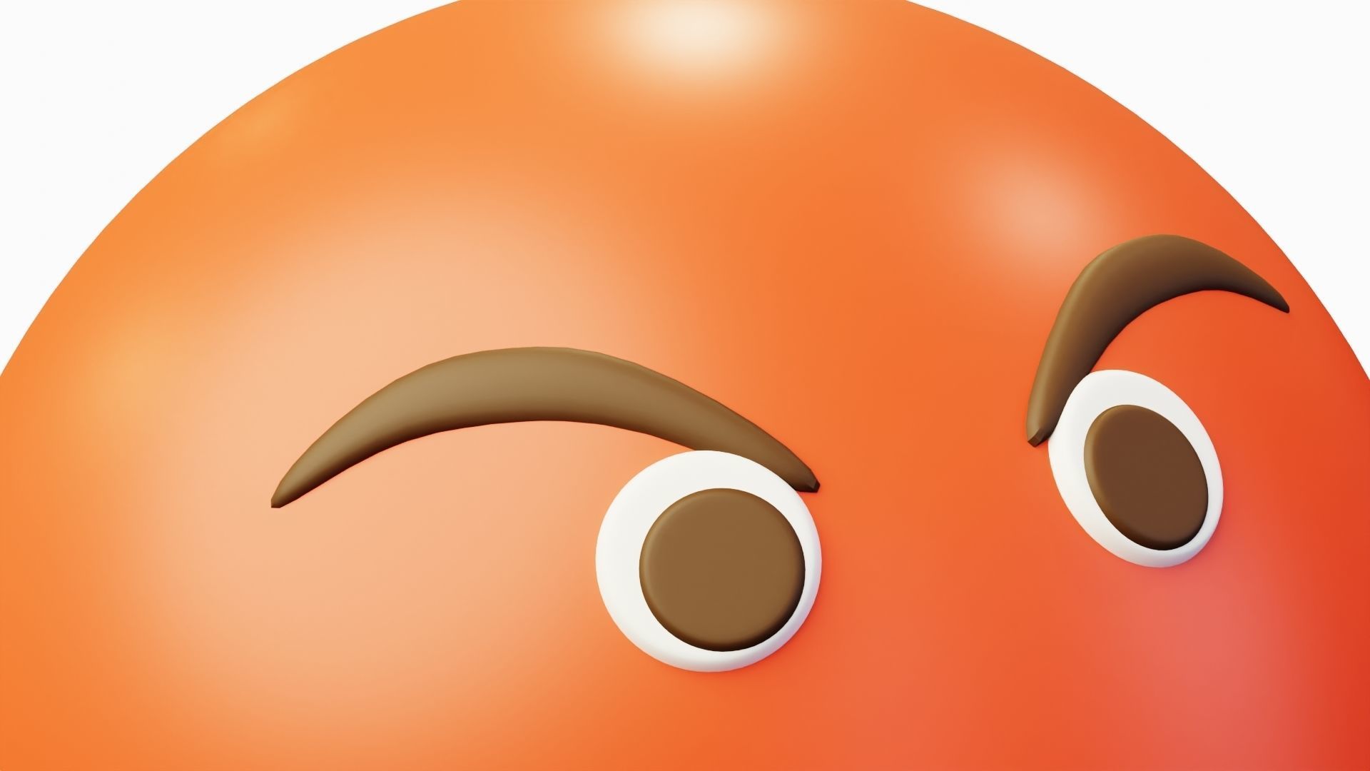 Angry red ball Emoticon Emoji or Smiley 3D model animated rigged | CGTrader