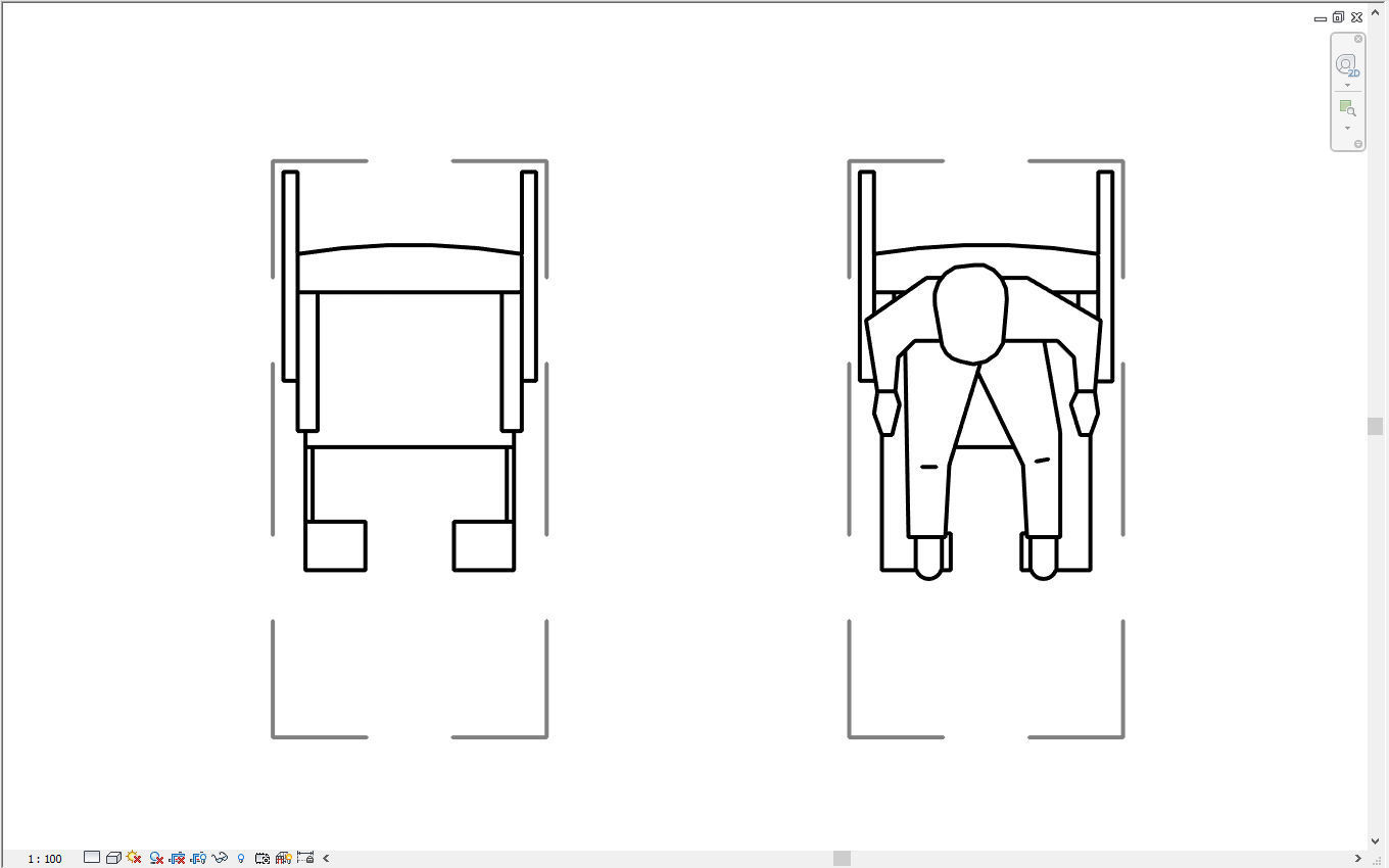 3D model Wheelchair with and without person - Revit family VR / AR ...