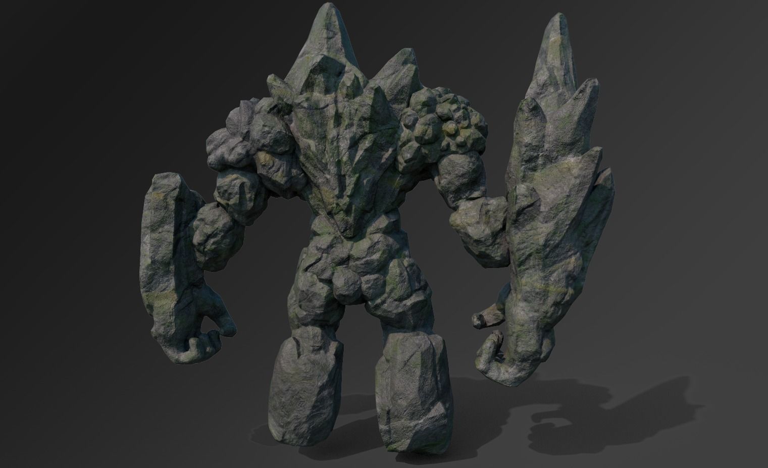 3D model Stone golem VR / AR / low-poly | CGTrader