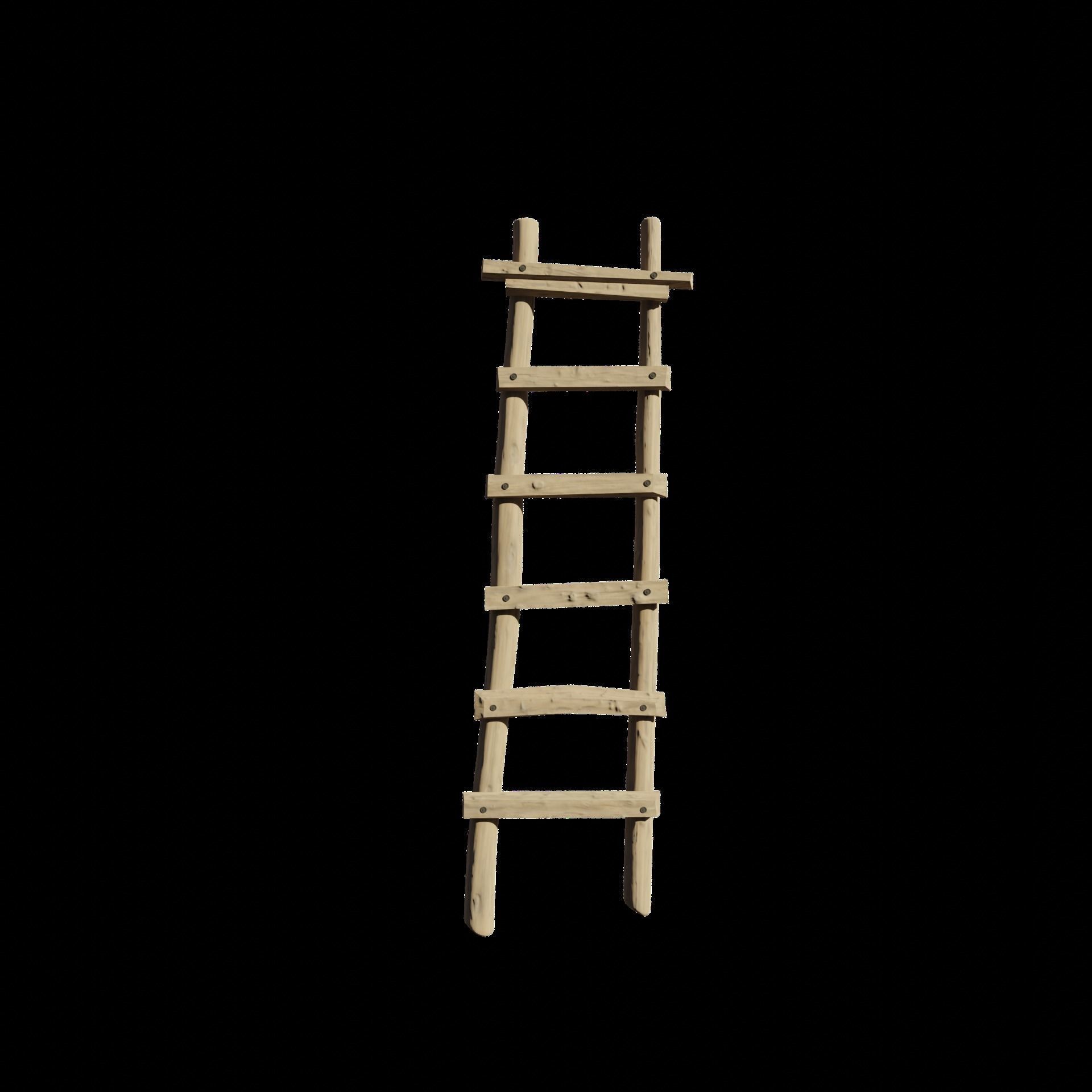Wooden Step Ladder free 3D model | CGTrader