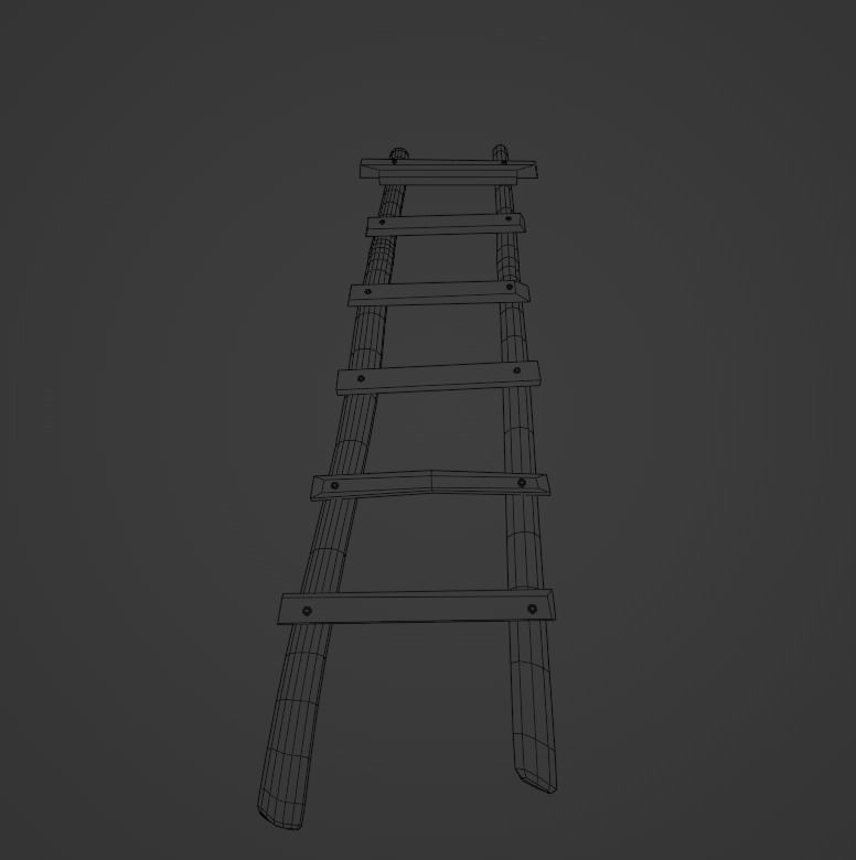 Wooden Step Ladder free 3D model | CGTrader