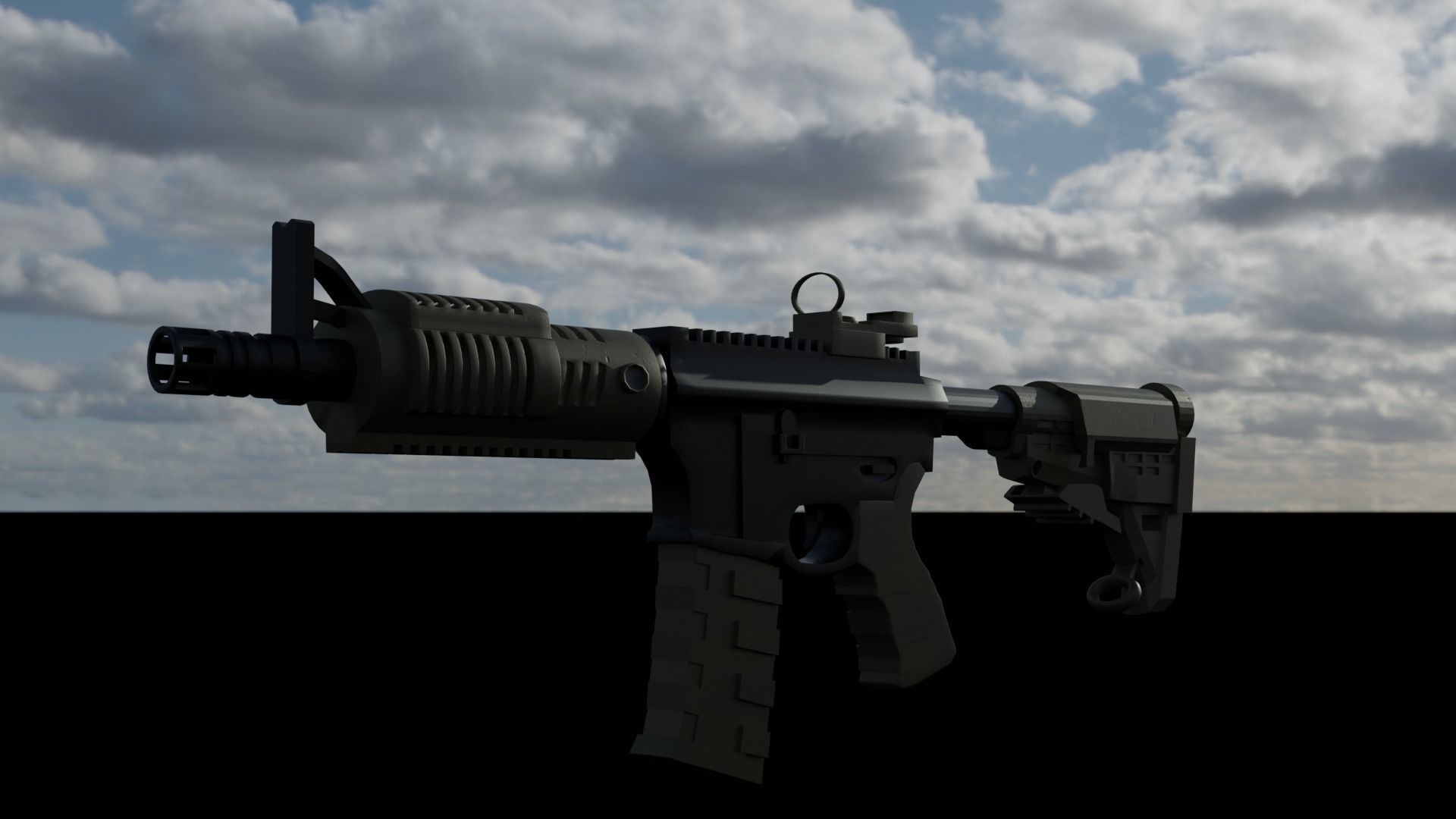 LowPoly M4A4 free free VR / AR / low-poly 3D model | CGTrader