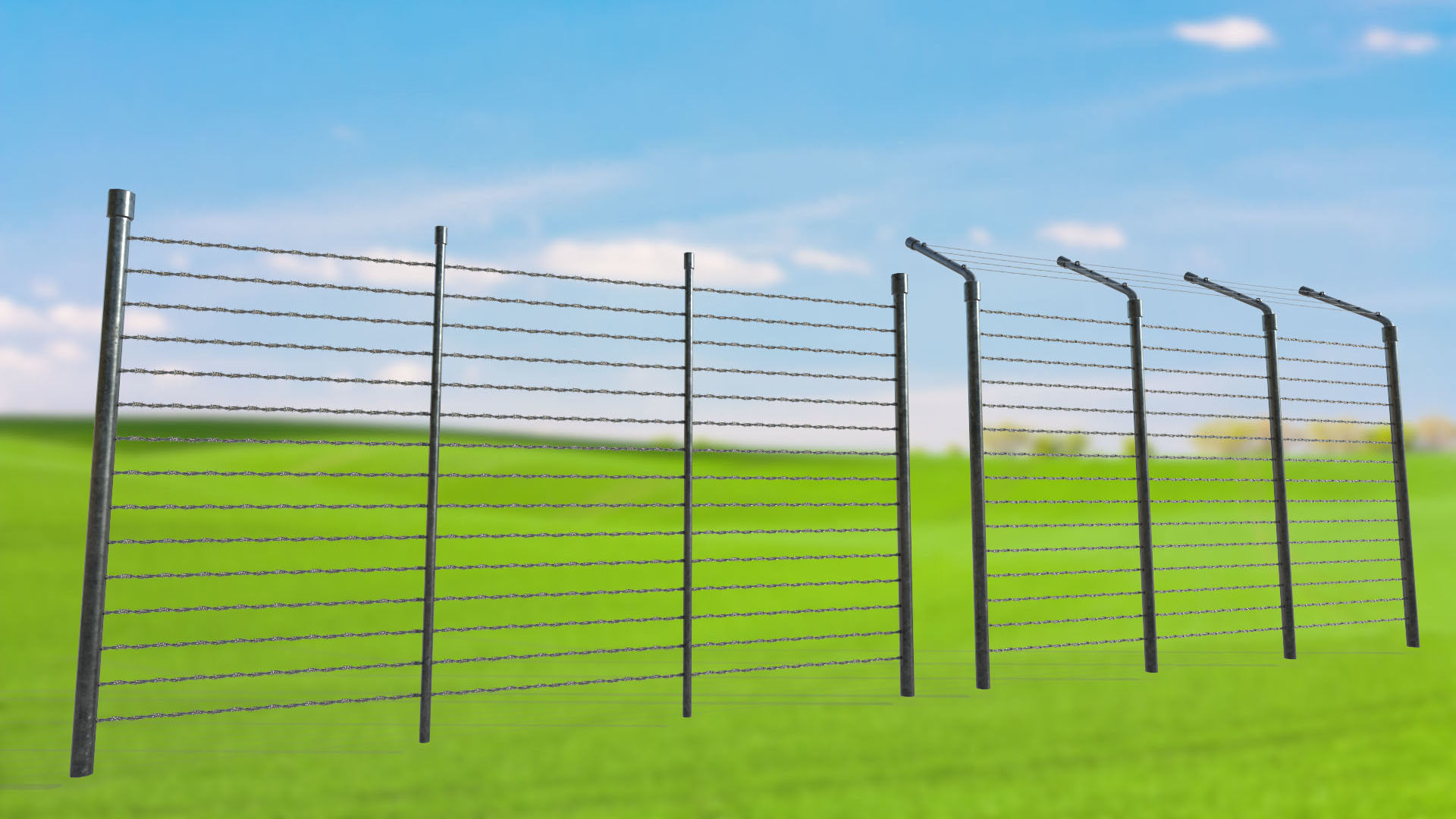 3D model Netting Mesh Fence Kit VR / AR / low-poly | CGTrader