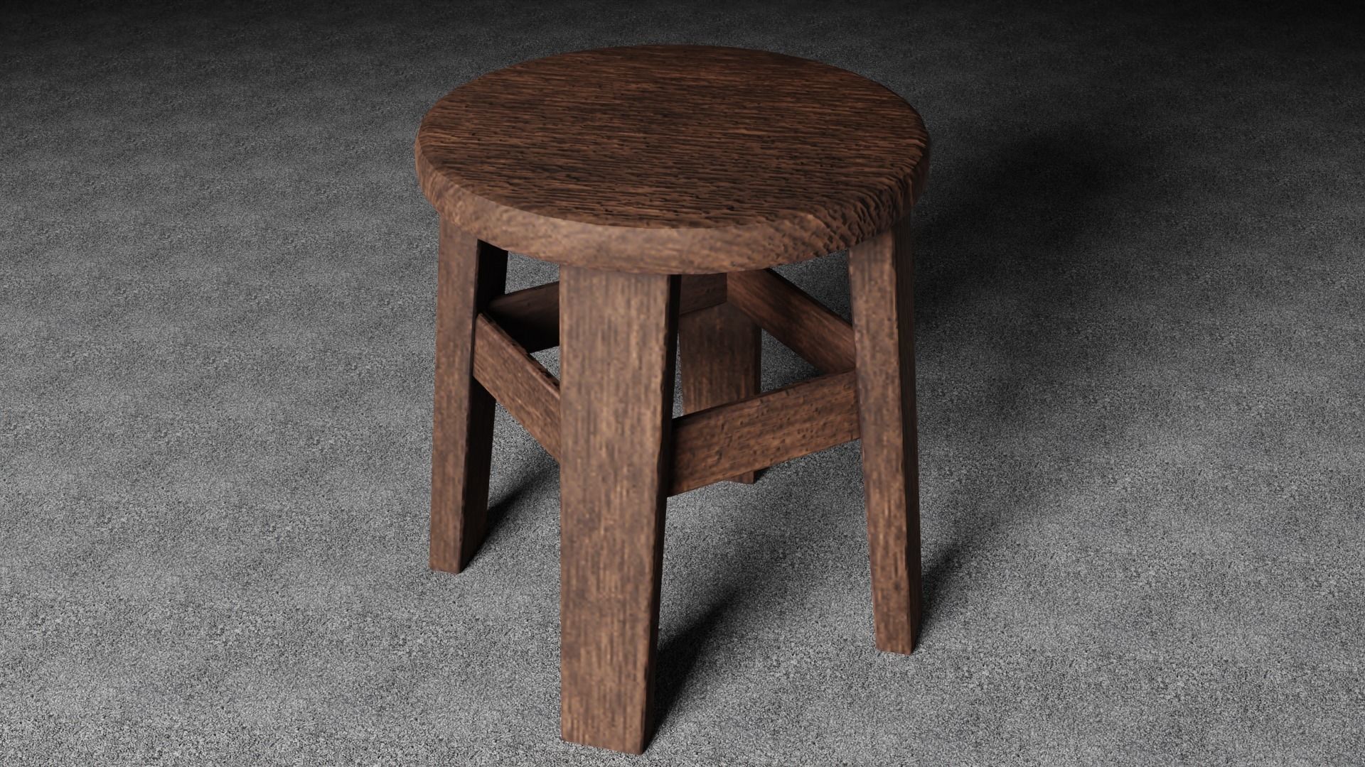3D model Medieval Stool - Game Ready VR / AR / low-poly | CGTrader