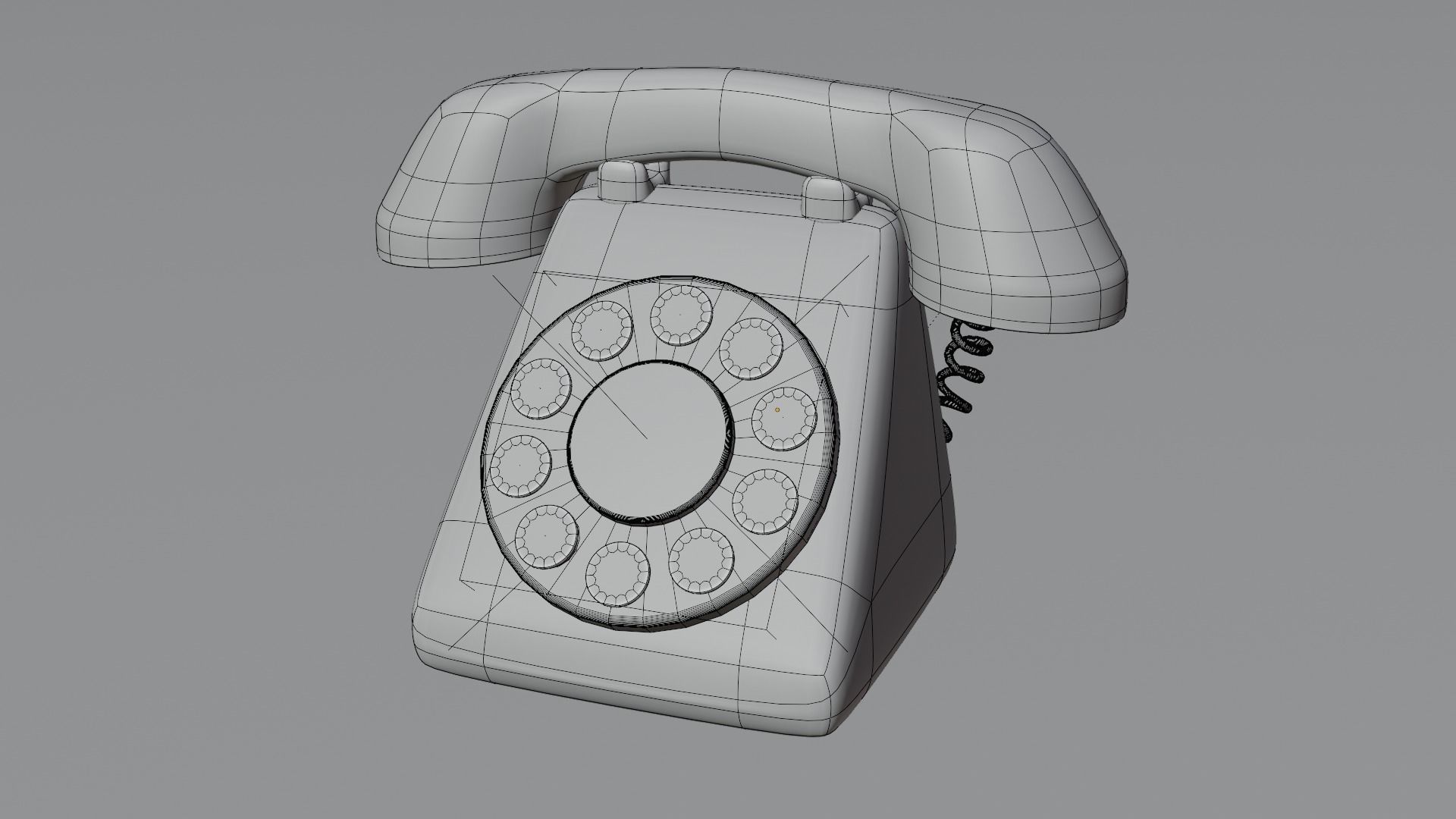 rotary dial corded telephone free 3D model | CGTrader
