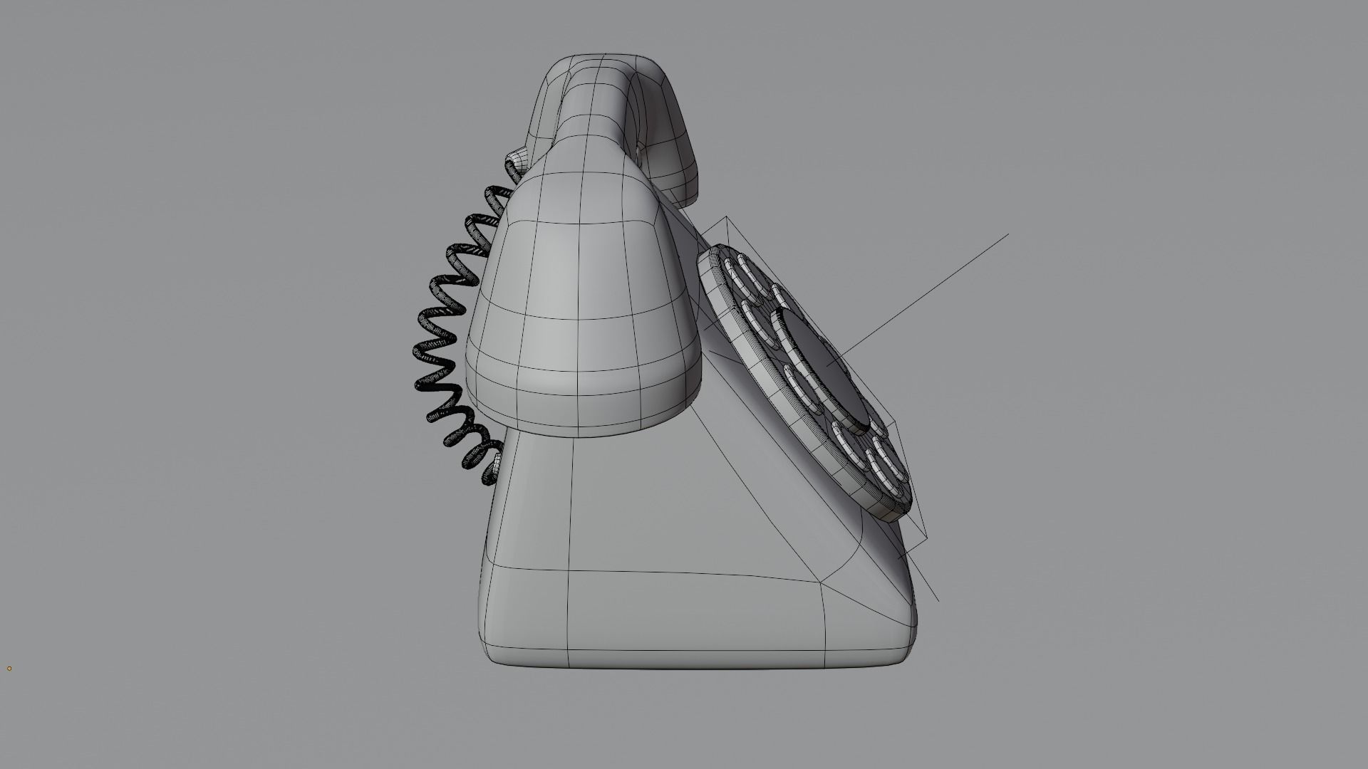 rotary dial corded telephone free 3D model | CGTrader