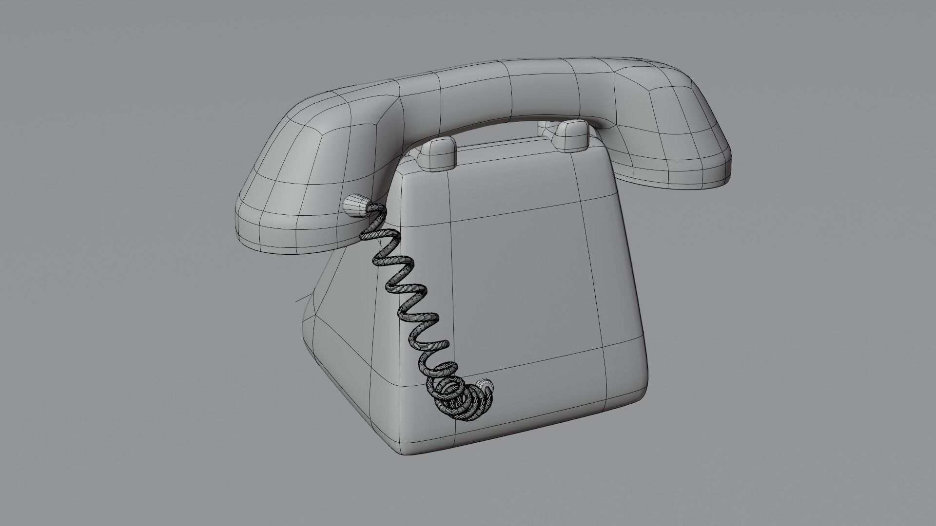 rotary dial corded telephone free 3D model | CGTrader