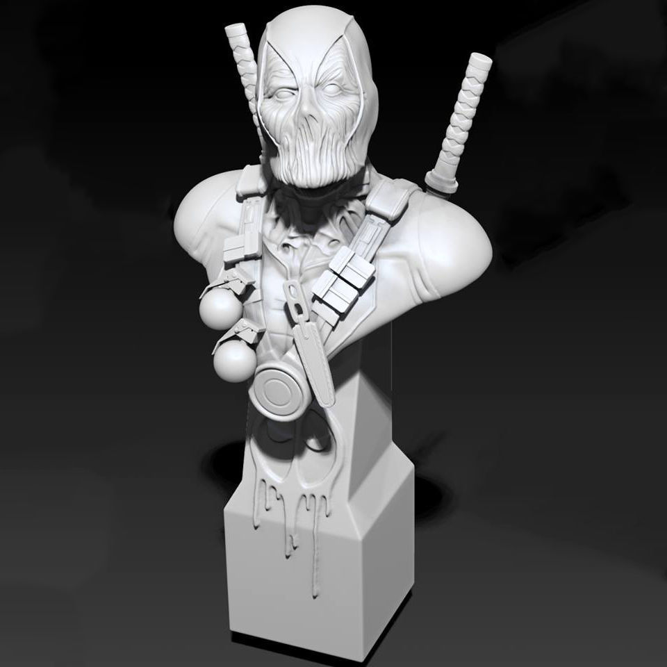 Deadpool Bust 3D Model Ready to Print 3D model 3D printable | CGTrader