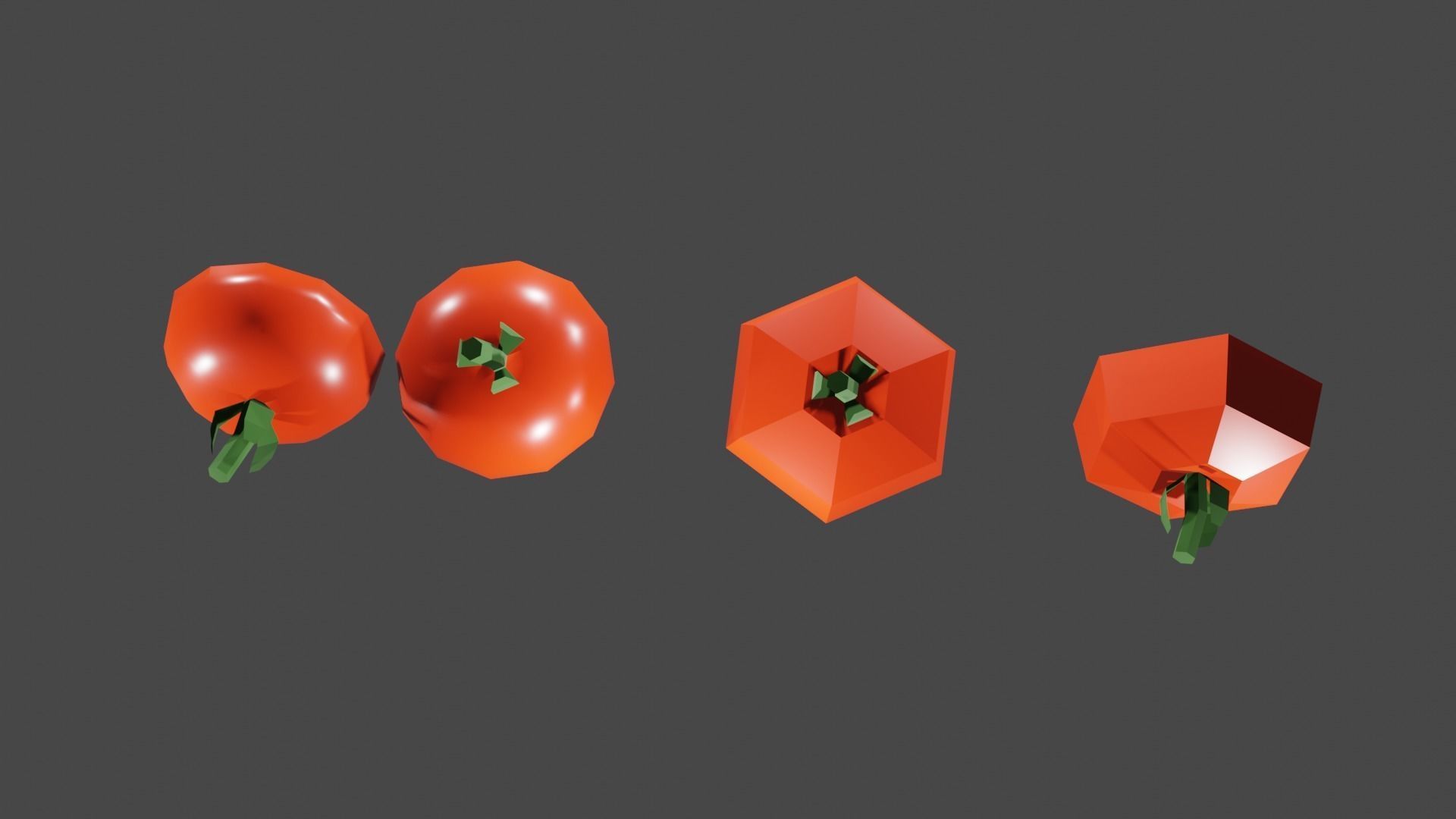 tomato lowpoly tomatoes free 3D model | CGTrader