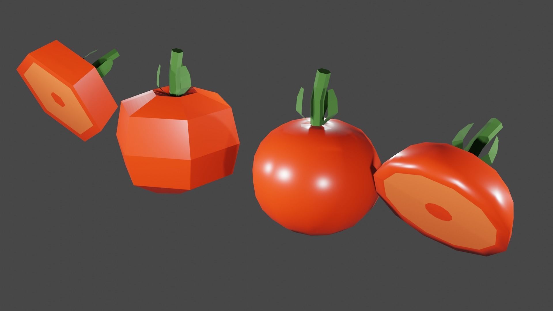 tomato lowpoly tomatoes free 3D model | CGTrader