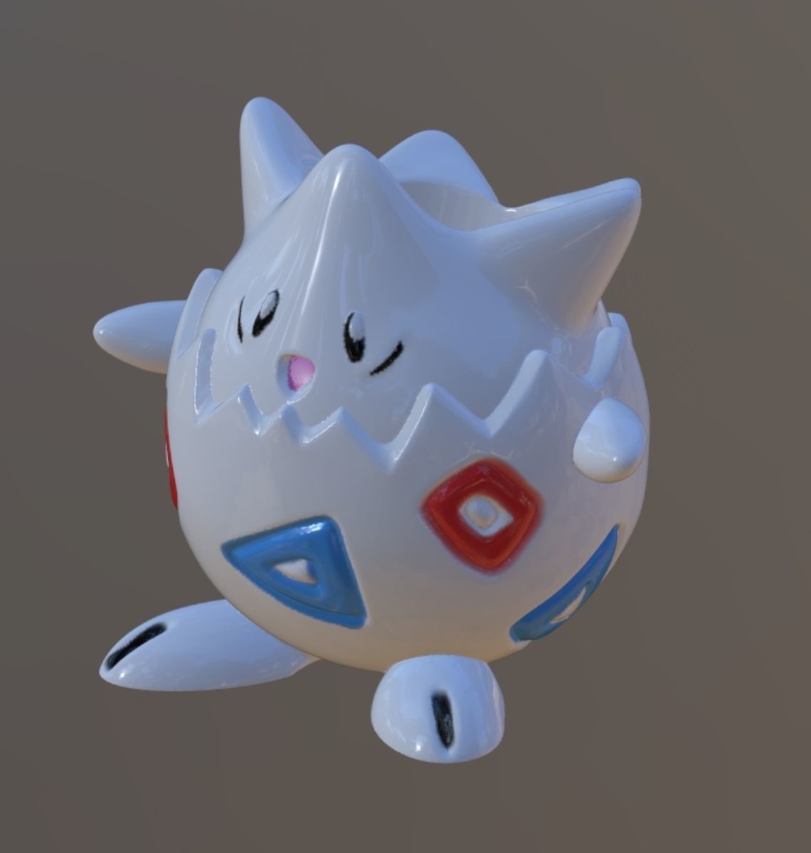 Togepi pencil holder 3D model 3D printable | CGTrader