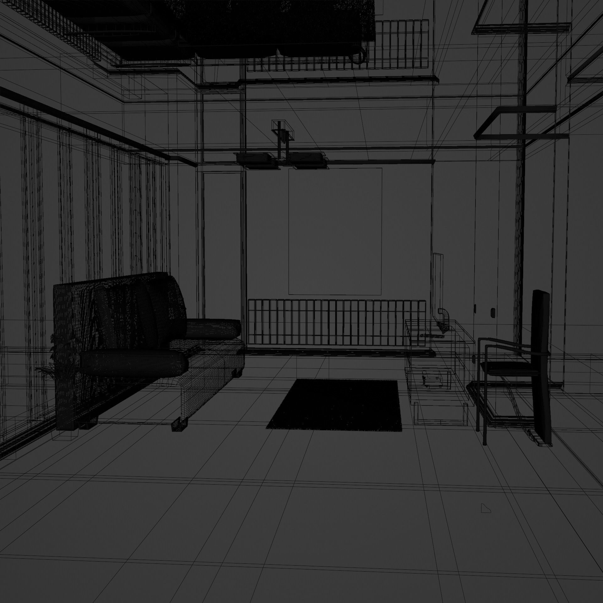 Blender Eevee Modern Mansion Low-poly 3D model free VR / AR / low-poly ...