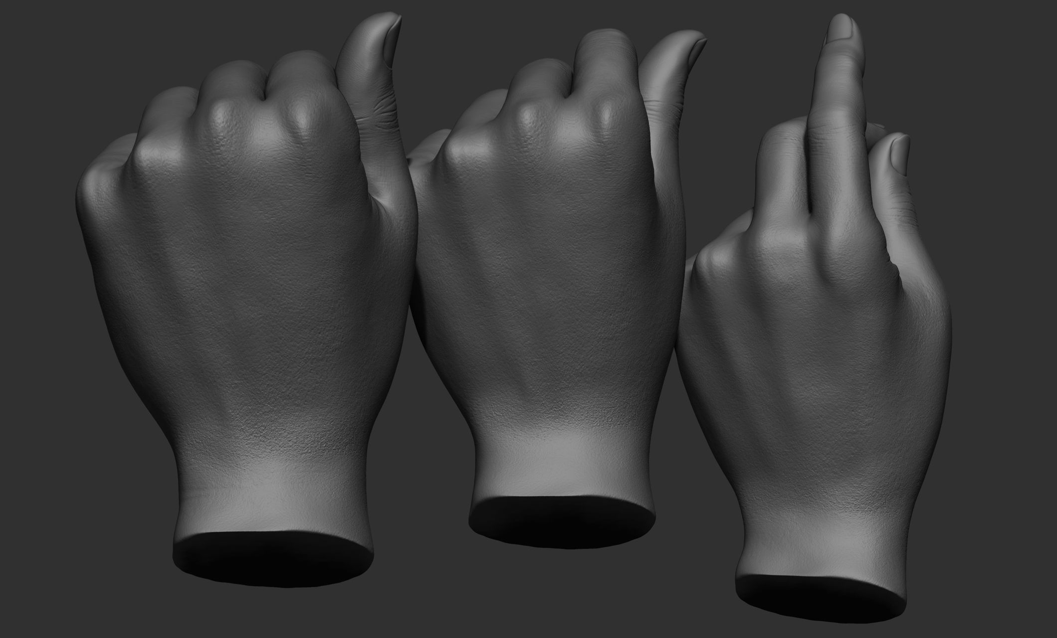17 Female hand poses 3D model | CGTrader