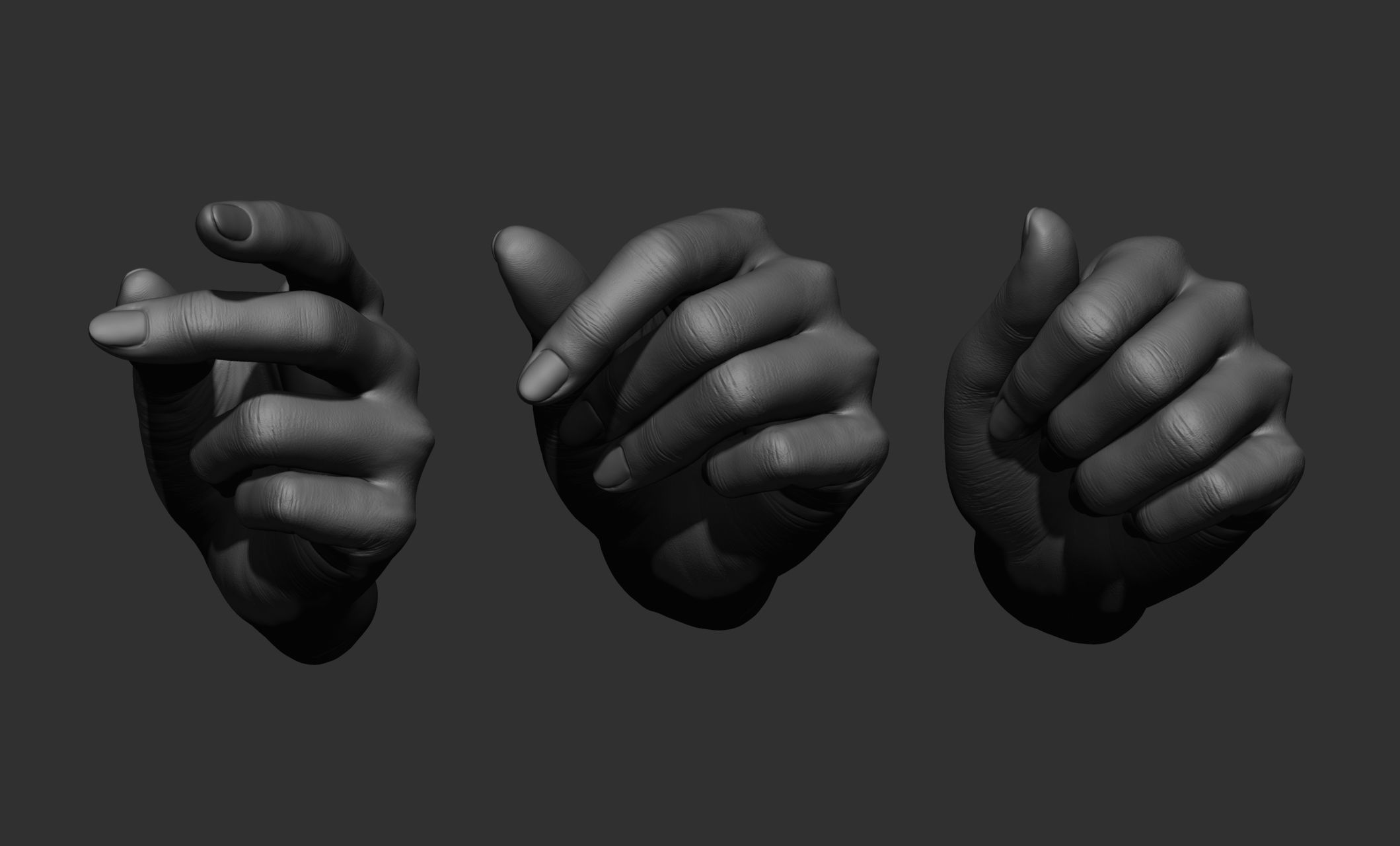 17 Female hand poses 3D model | CGTrader