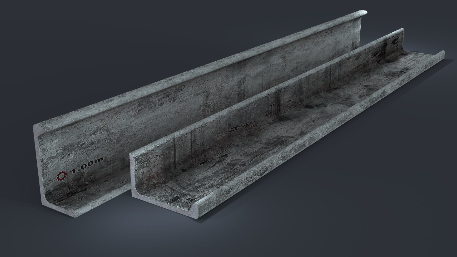 3D model Angle Steel Beam SMB10 Low-poly Model VR / AR / low-poly ...