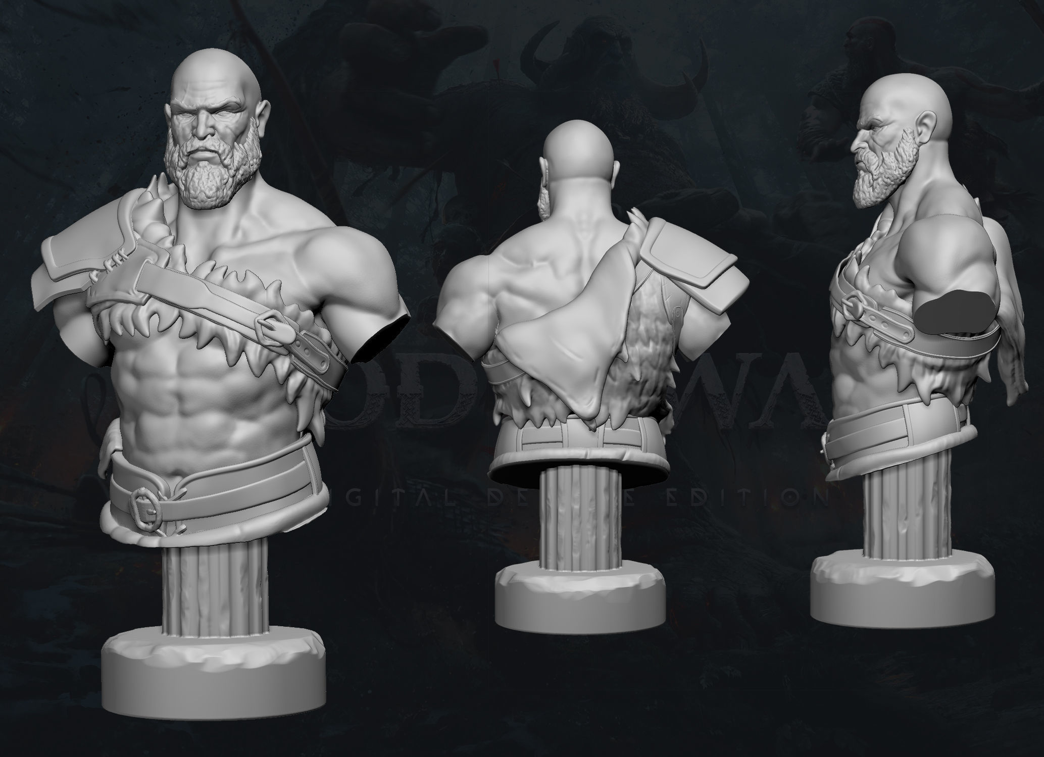 Kratos GOD OF WAR 3D model 3D printable | CGTrader
