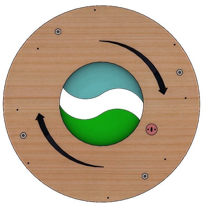 LS2BLROD60A Mechanical taiji shutter aperture iris laser cut 3D model ...