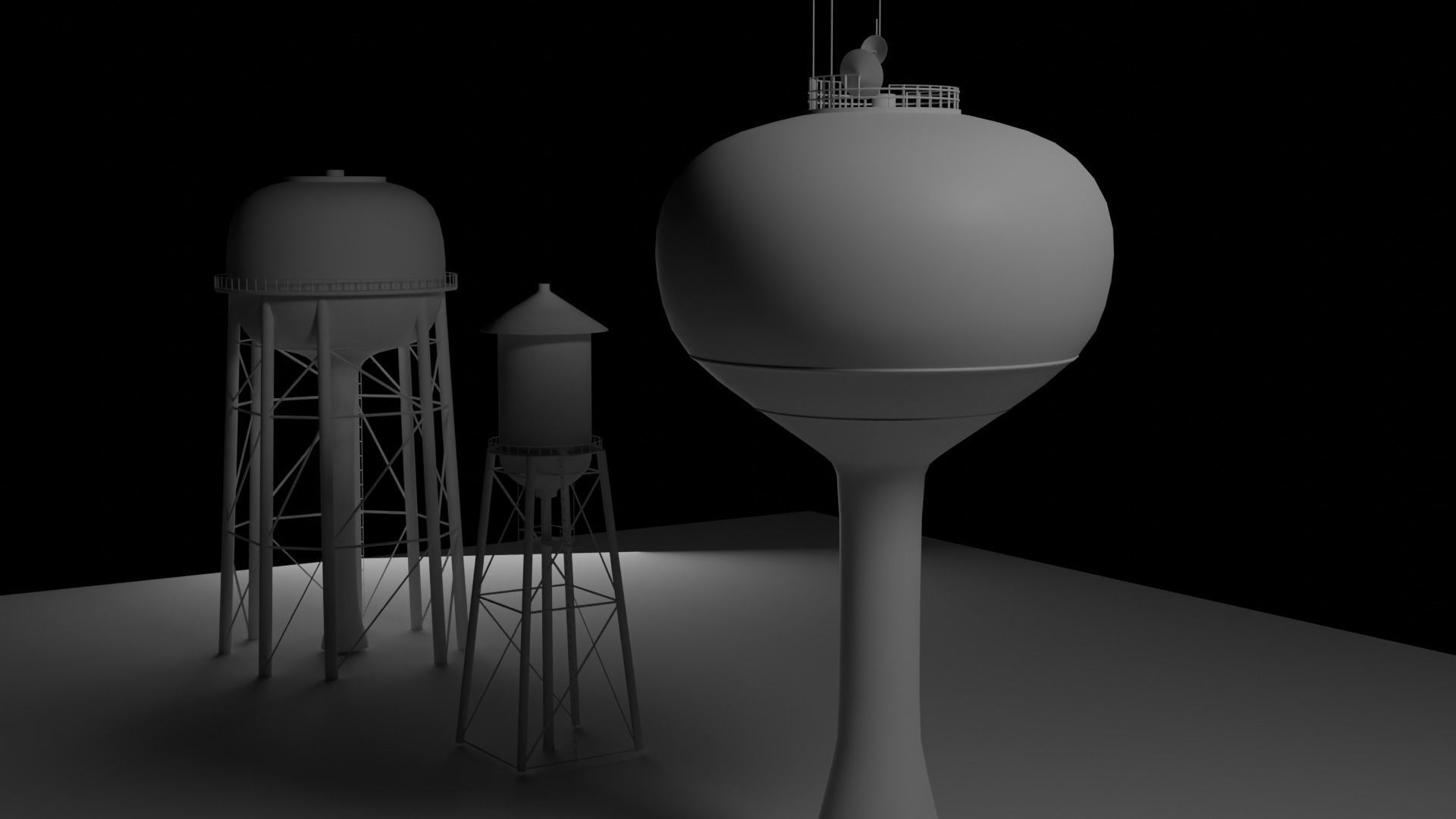 Water Tower Pack 1 3D model | CGTrader